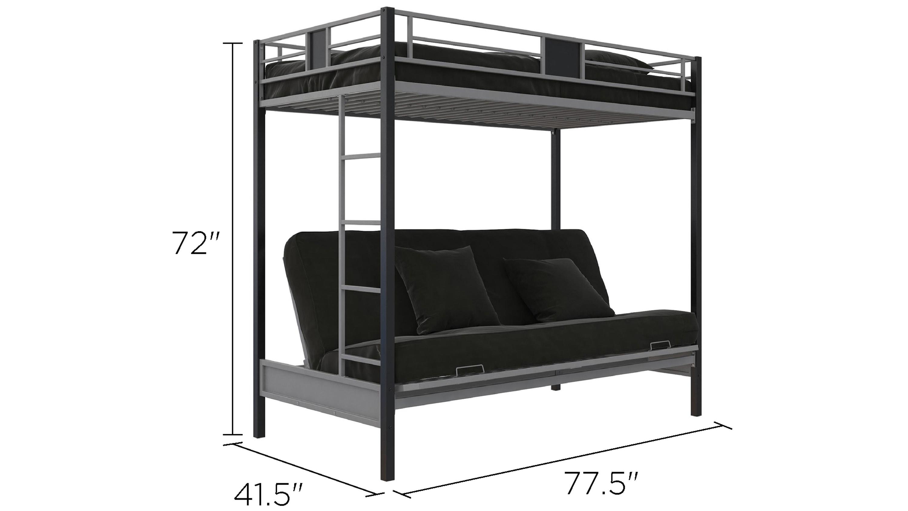 Silver Screen Twin over Futon Bunk Bed | Raymour & Flanigan