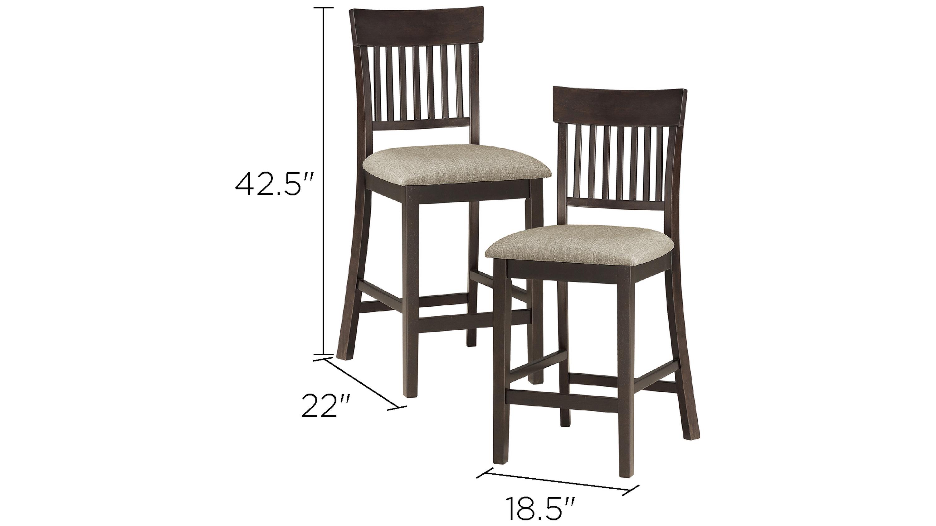 Counter Height Dining Chair with Slat Back , Set of 2 | Raymour ...