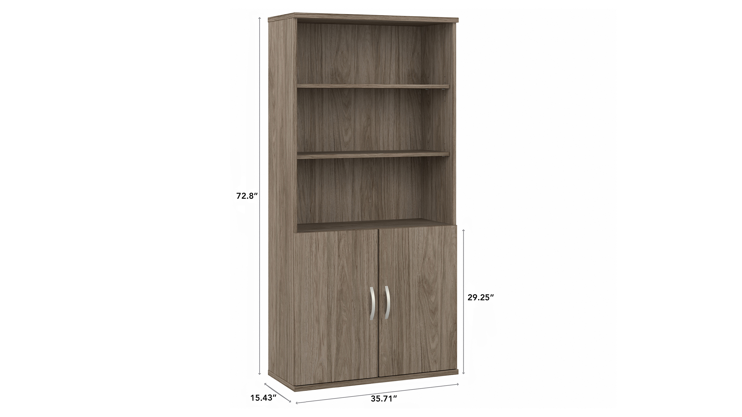 Steinbeck 5 Shelf Bookcase w/ Cabinet | Raymour & Flanigan
