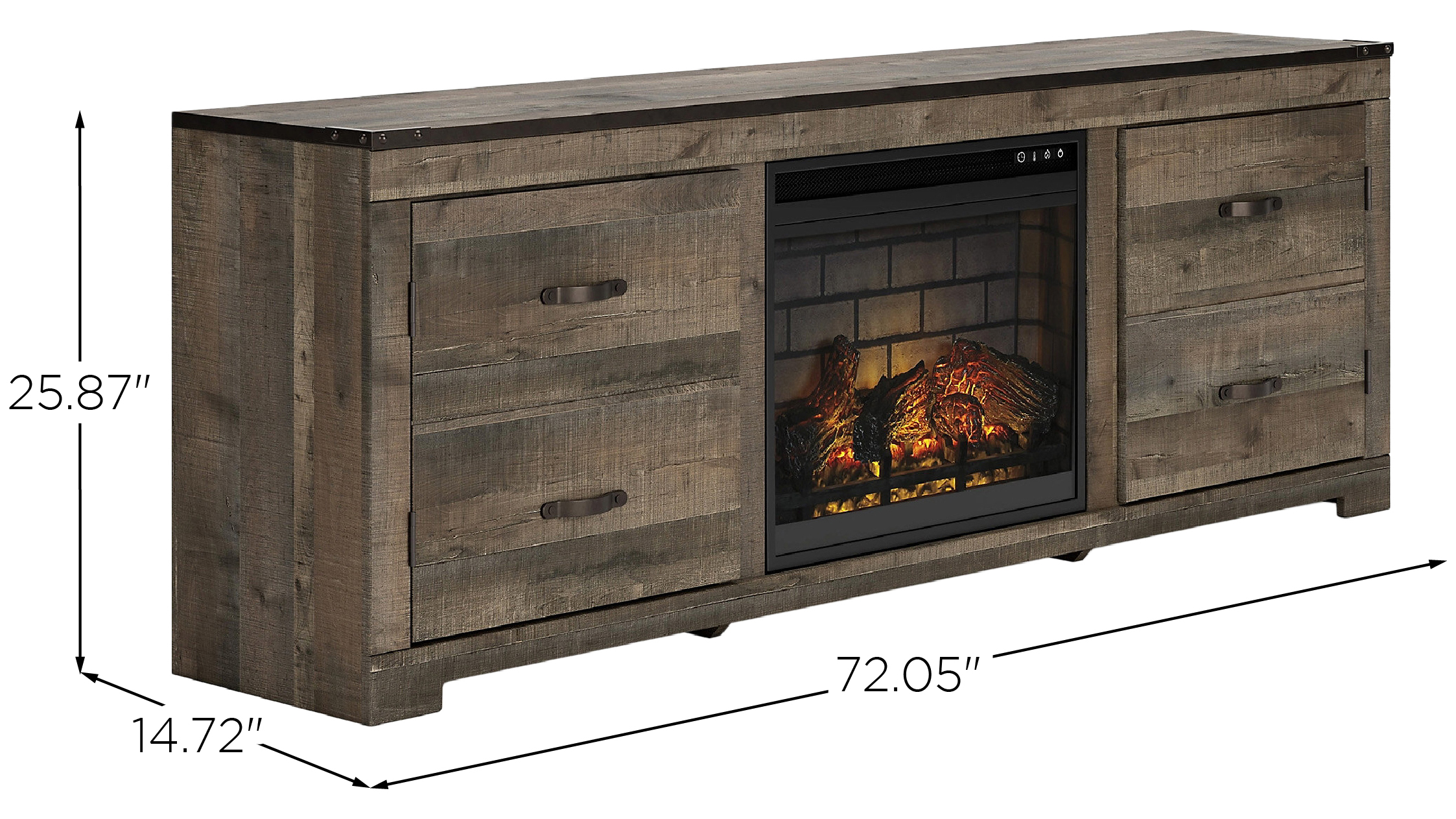 Trinell TV Stand & Electric Fireplace | Raymour & Flanigan