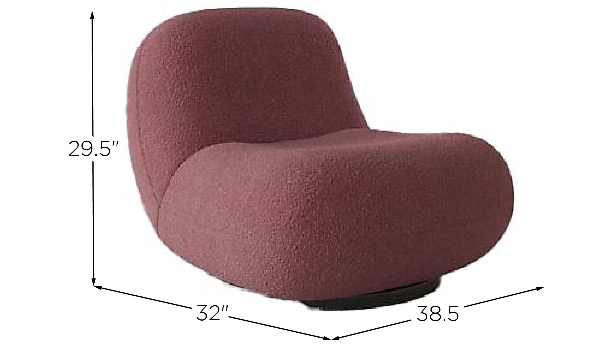 Cortney's Collection Boucle Swivel Chair | Raymour & Flanigan