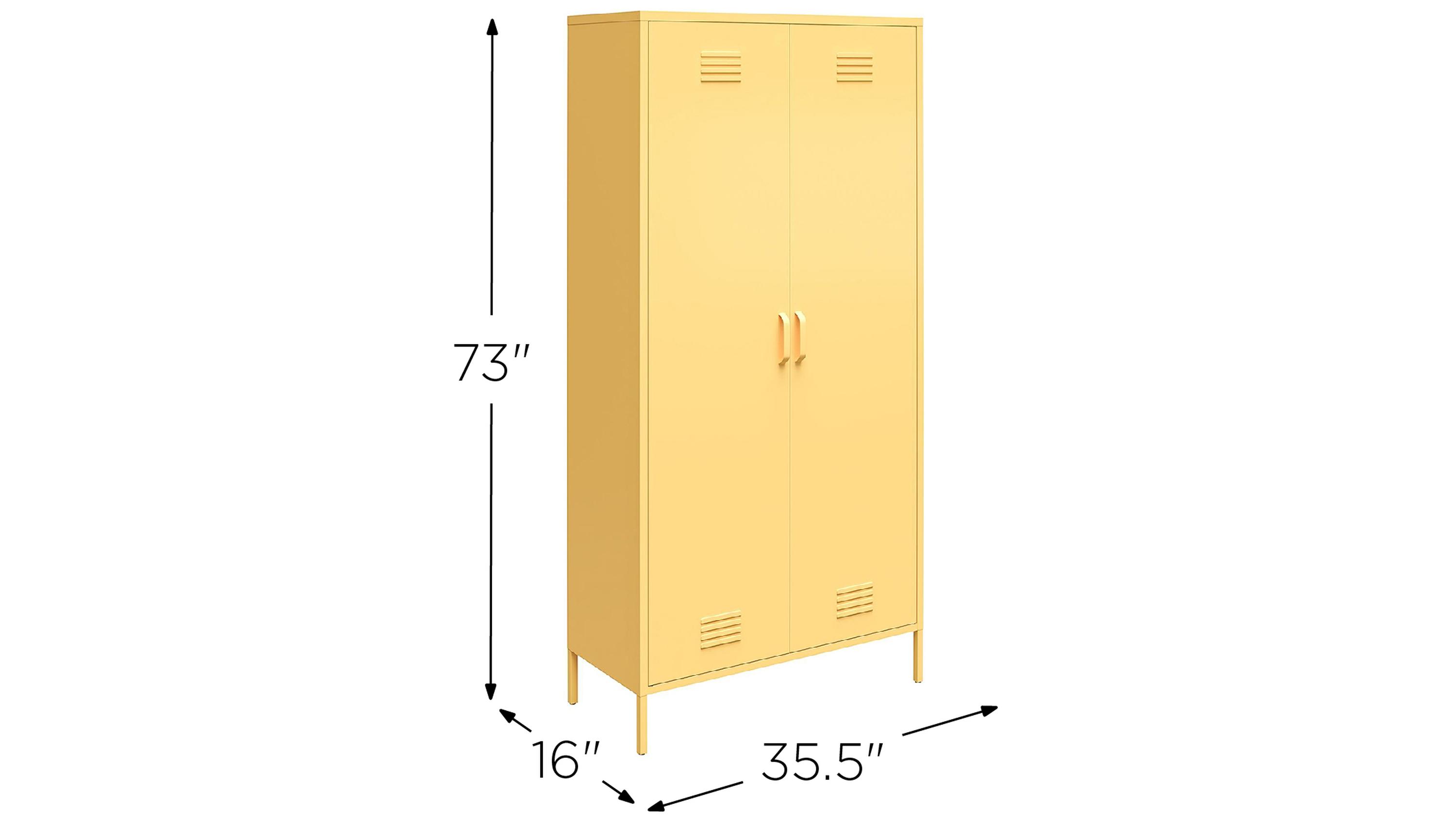 Novogratz Cache Tall Two Door Metal Locker Cabinet | Raymour & Flanigan