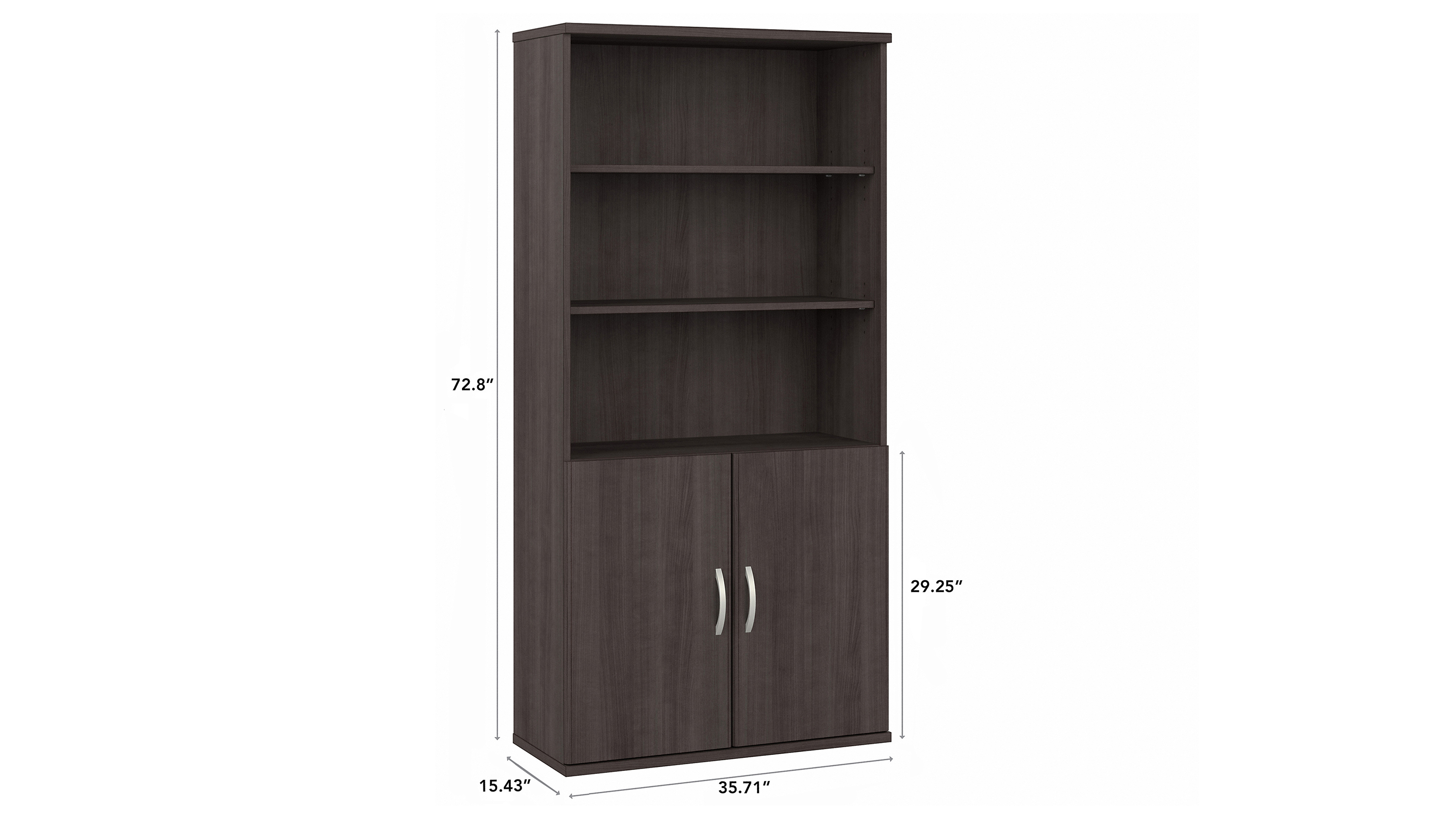 Steinbeck 5 Shelf Bookcase w/ Cabinet | Raymour & Flanigan