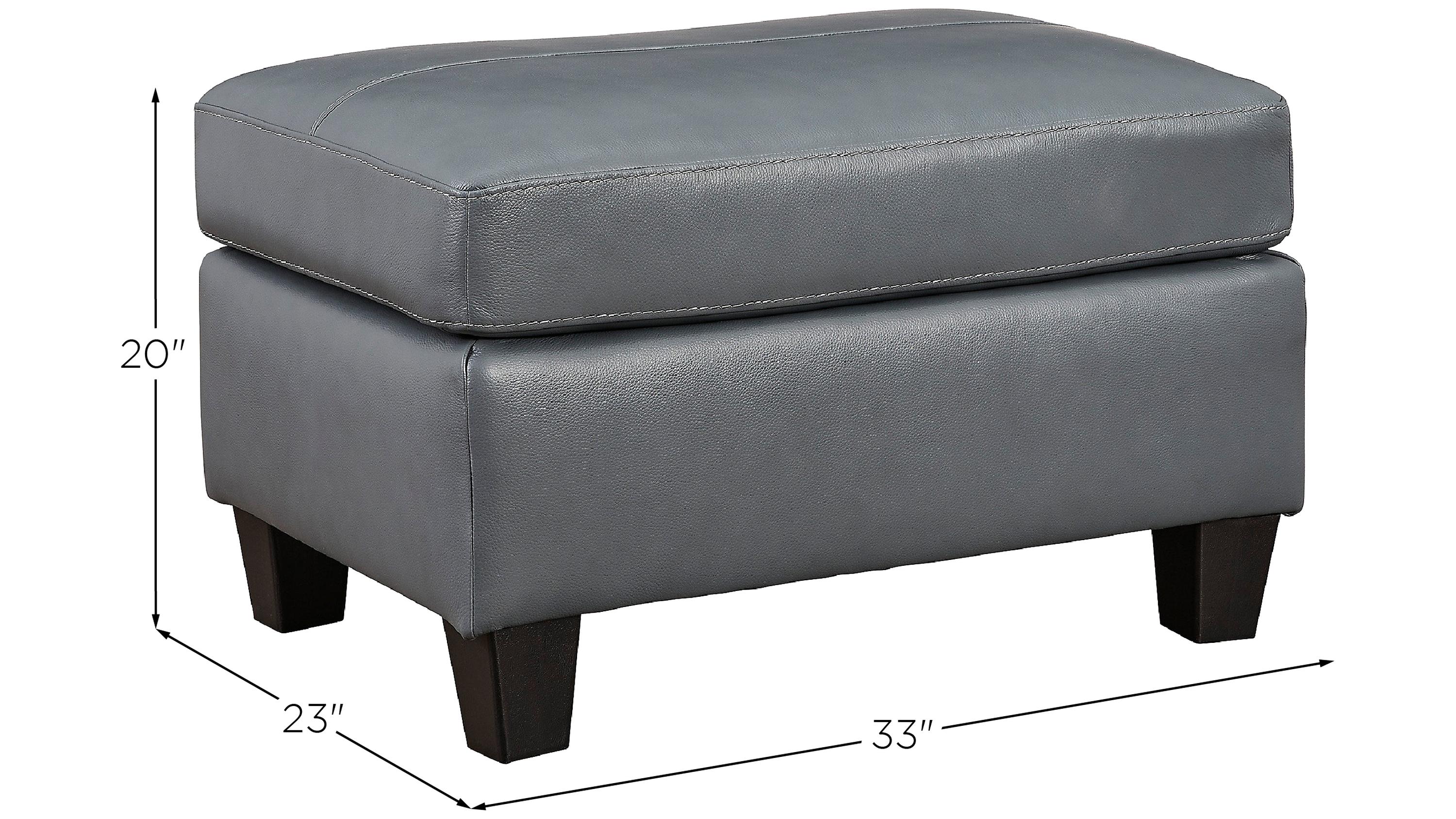 Grant Leather Ottoman | Raymour & Flanigan