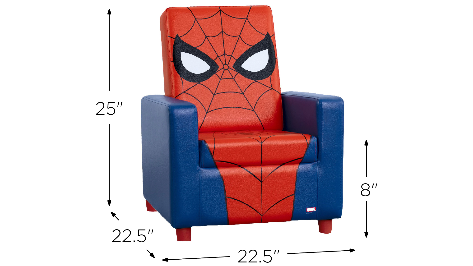 Spider-Man High Back Upholstered Kids Chair by Delta Children | Raymour ...