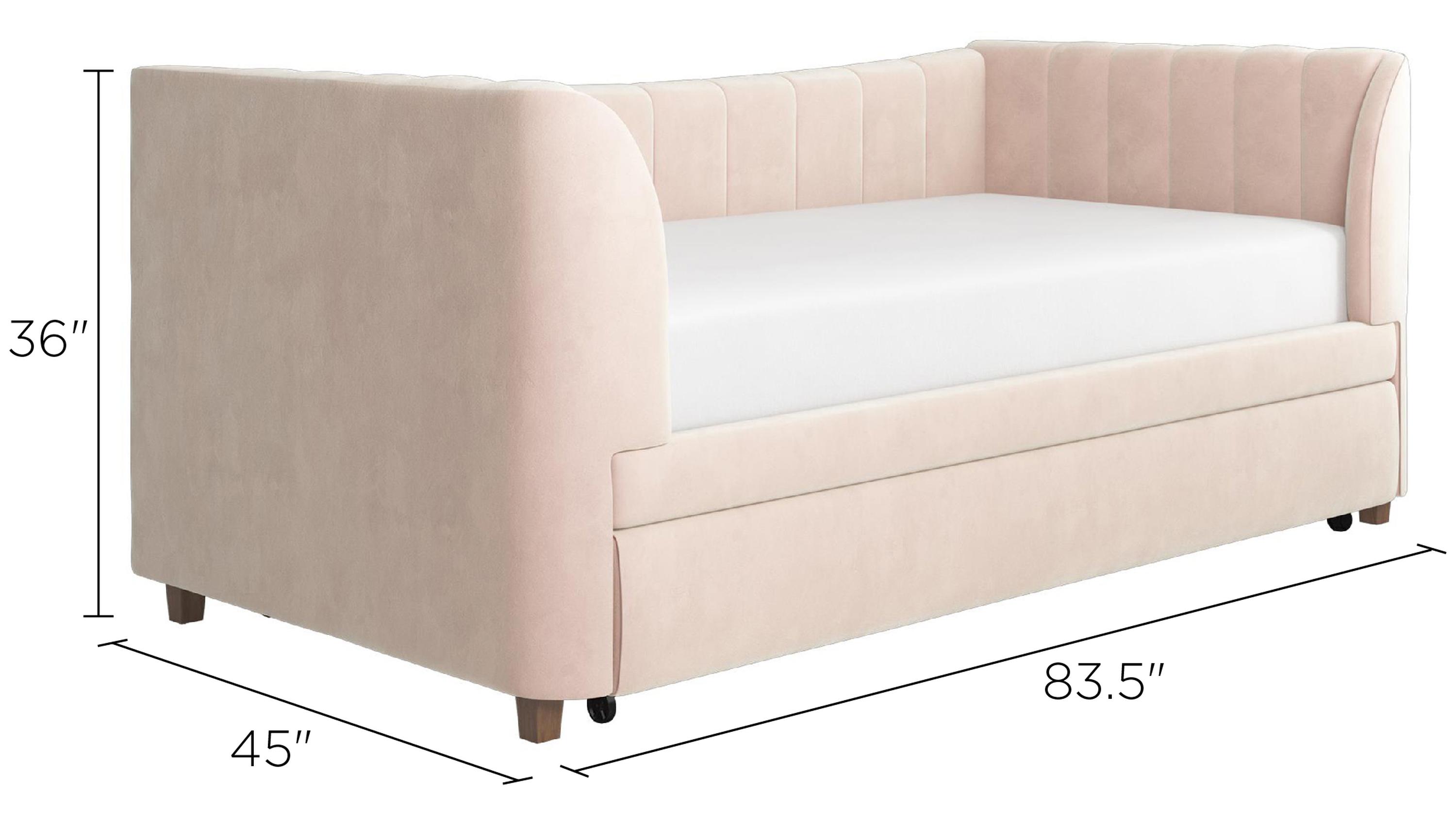 Little Seeds Valentina Upholstered Daybed with Trundle | Raymour & Flanigan