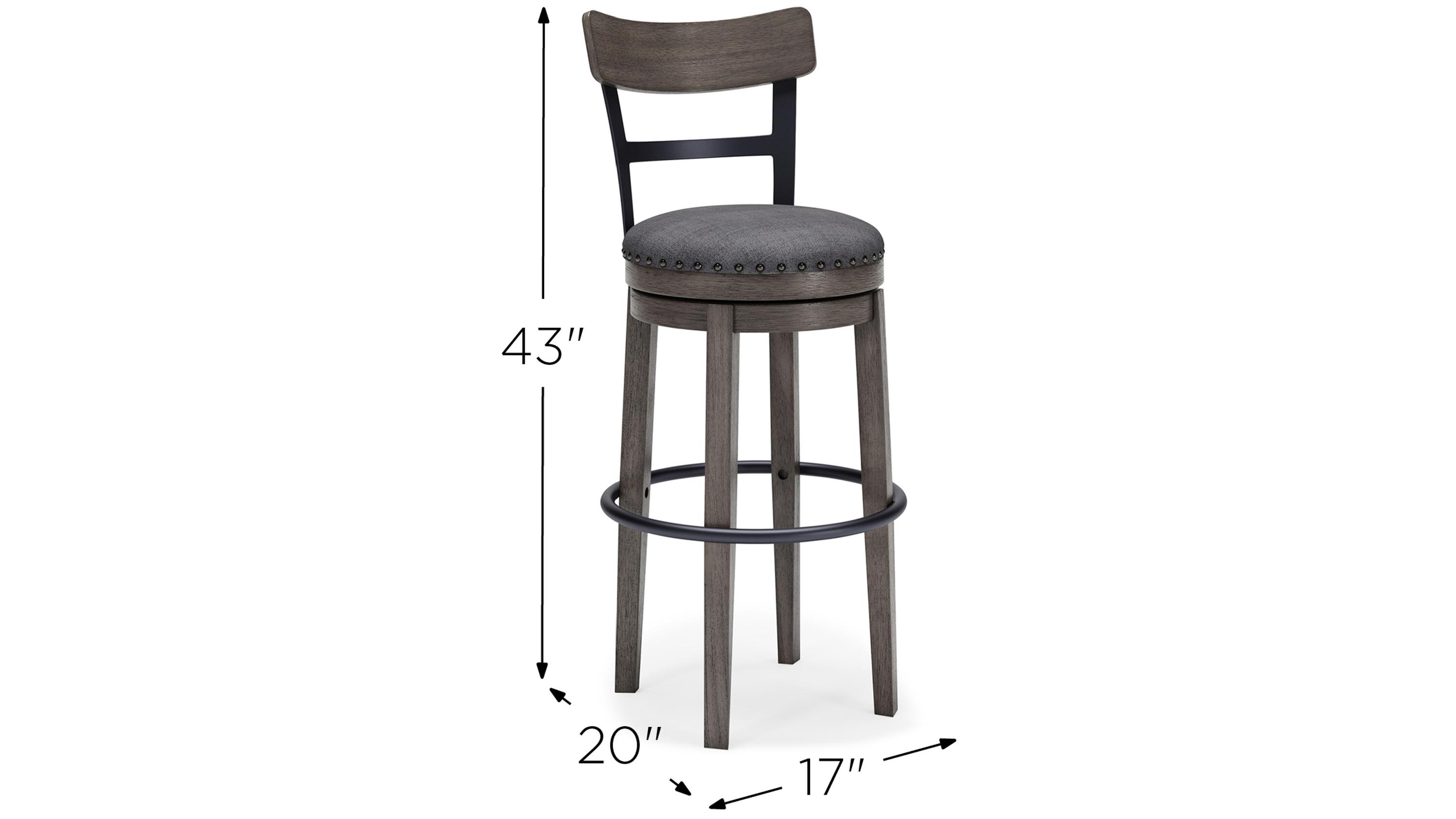 Nash Bar-Height Upholstered Swivel Stool | Raymour & Flanigan