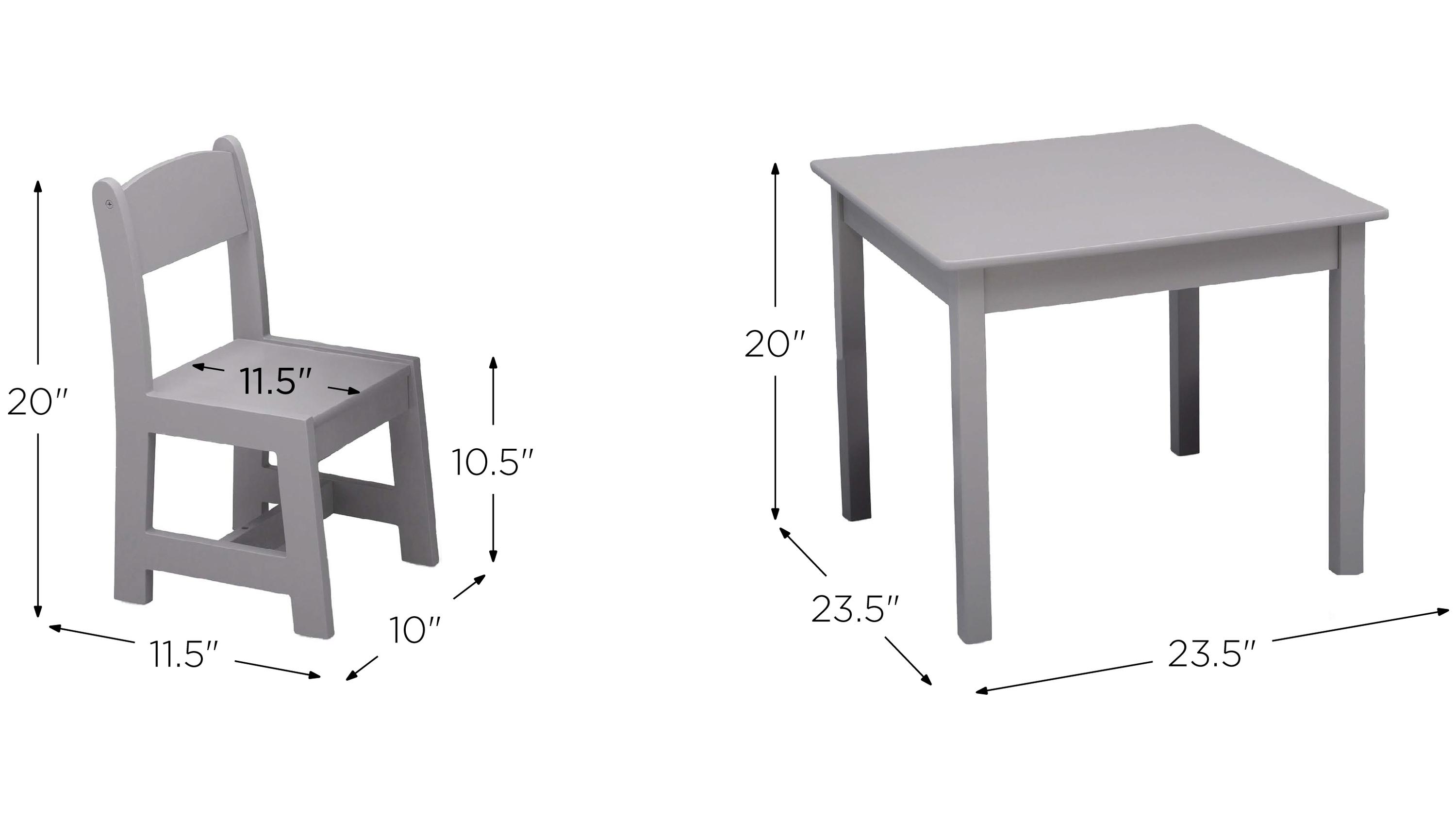 MySize Wood Table and Two Chair Set by Delta Children | Raymour & Flanigan