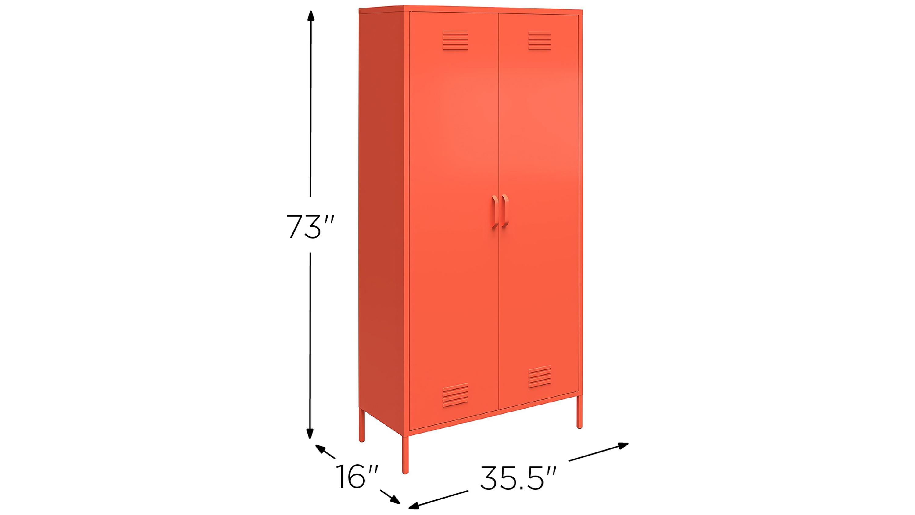 Novogratz Cache Tall Two Door Metal Locker Cabinet | Raymour & Flanigan