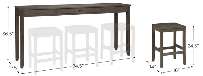 Nash 4-pc. Counter-Height Dining Set | Raymour & Flanigan