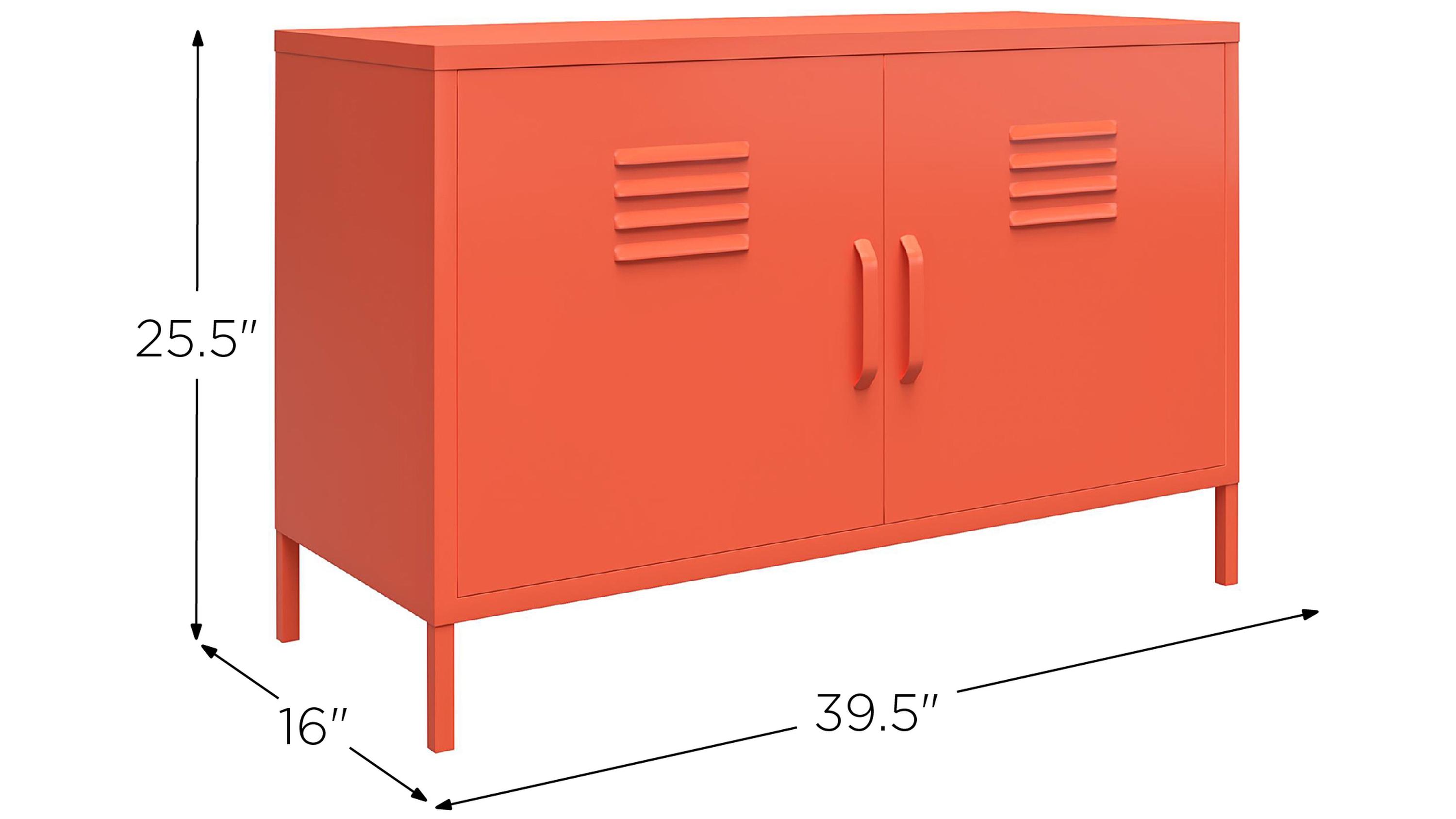 Novogratz Cache Two Door Metal Locker Accent Cabinet | Raymour & Flanigan