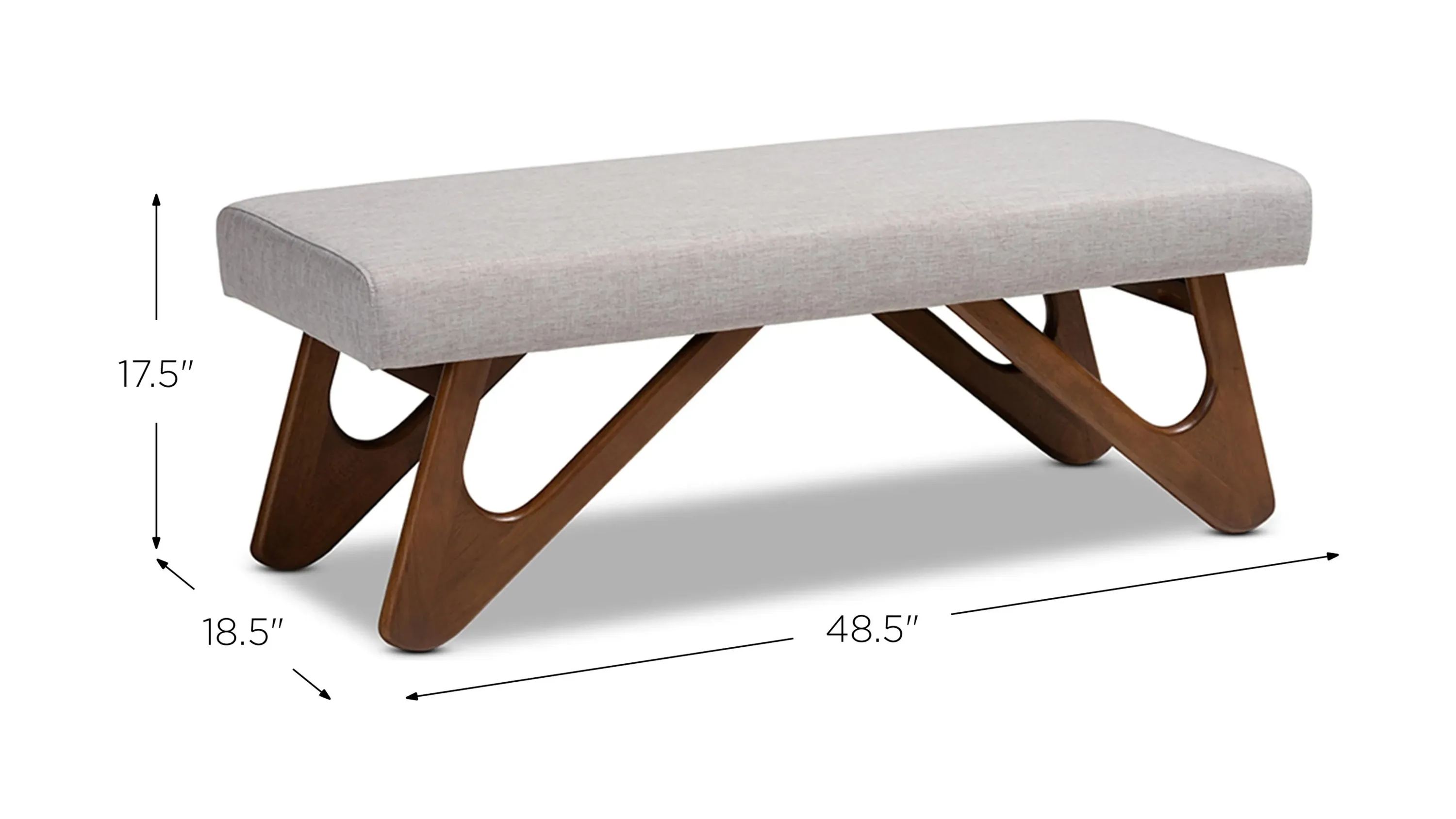 Rika Boomerang Bench | Raymour & Flanigan