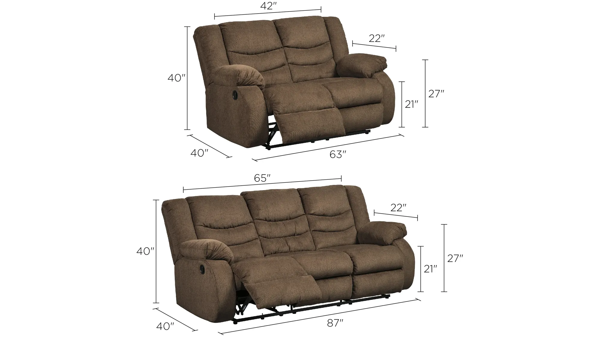 Southgate 2 pc. Reclining Sofa and Loveseat Set Raymour Flanigan