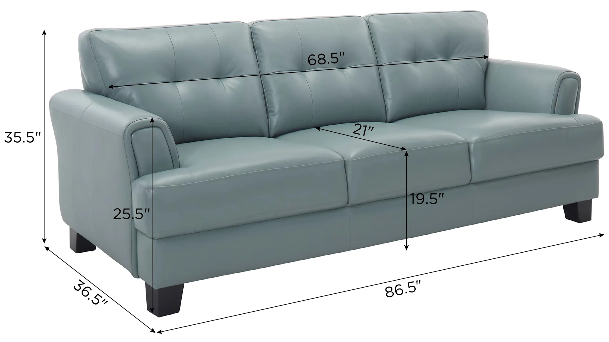 Diego Leather Sofa Raymour Flanigan