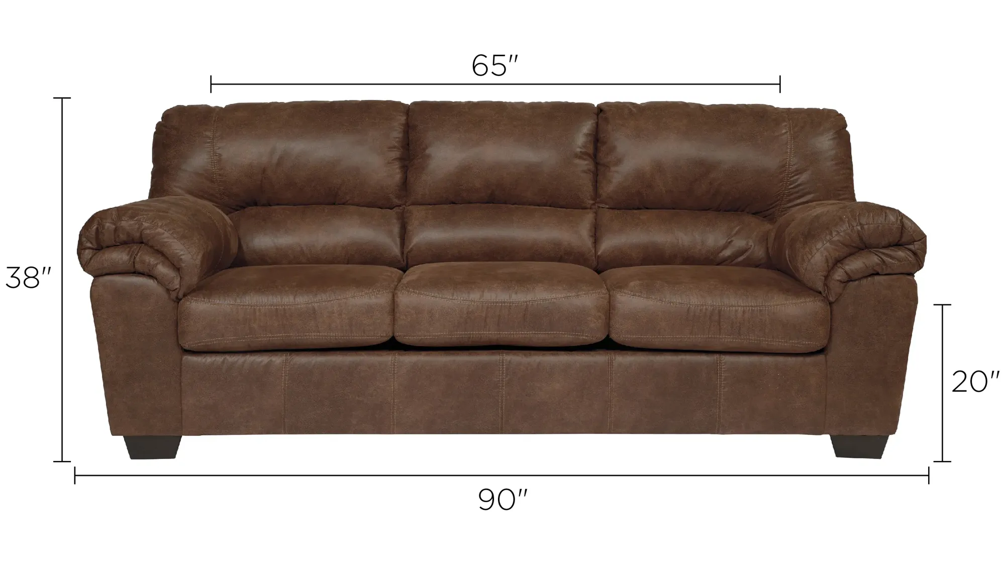 Livingston Leather Look Sofa