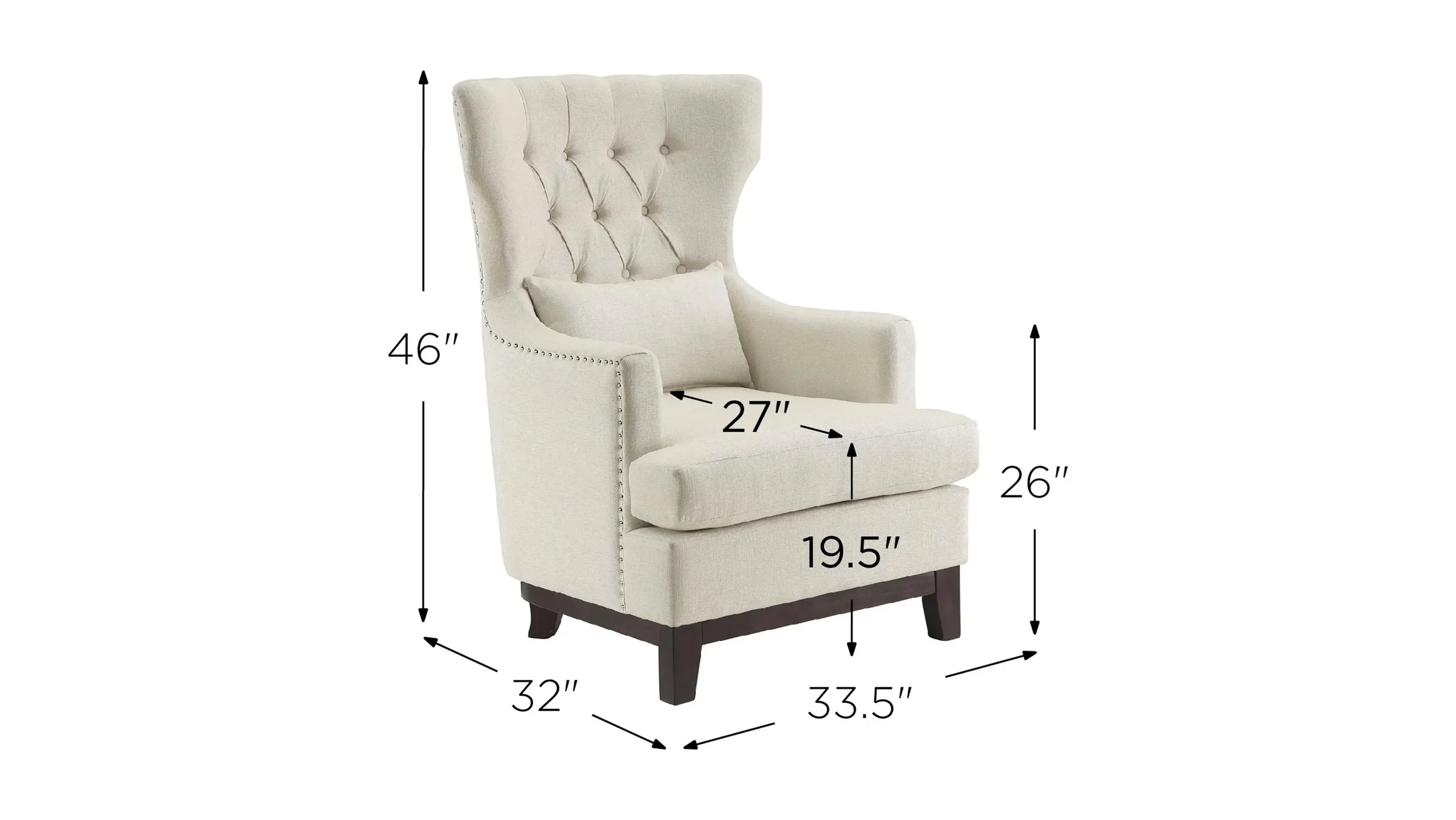 Charisma Wingback Chair | Raymour & Flanigan