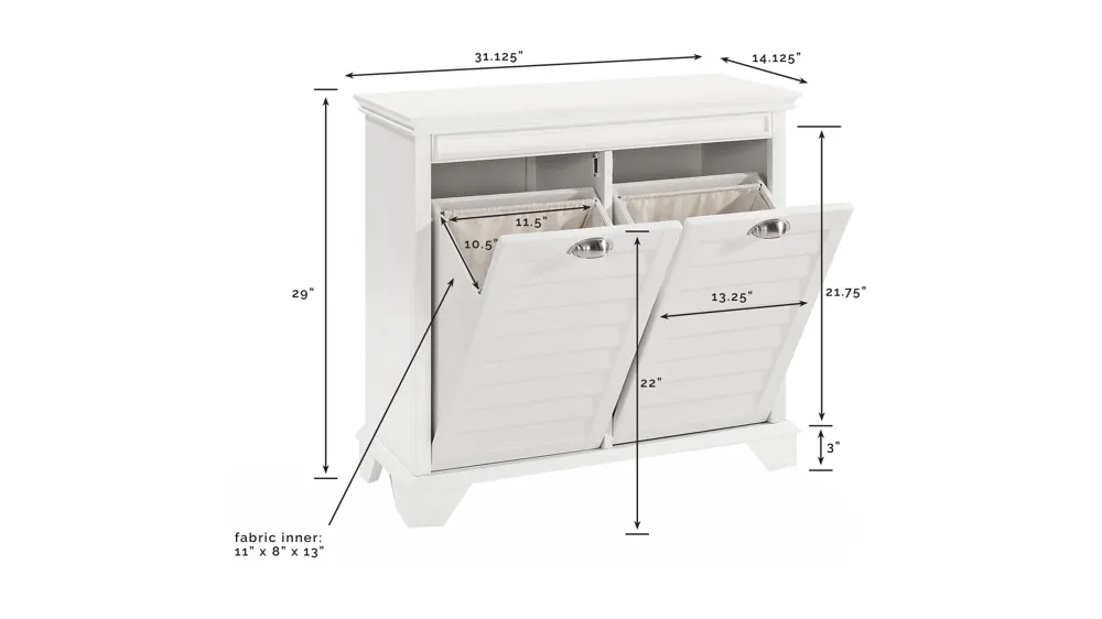 Lydia Linen Hamper | Raymour & Flanigan