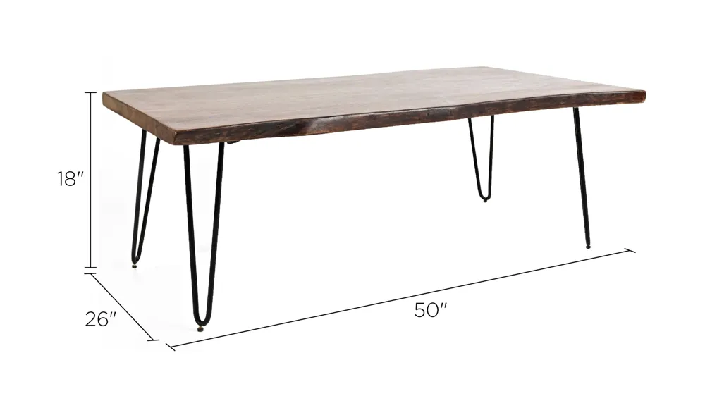 Nature's Live Edge Rectangular Coffee Table | Raymour & Flanigan