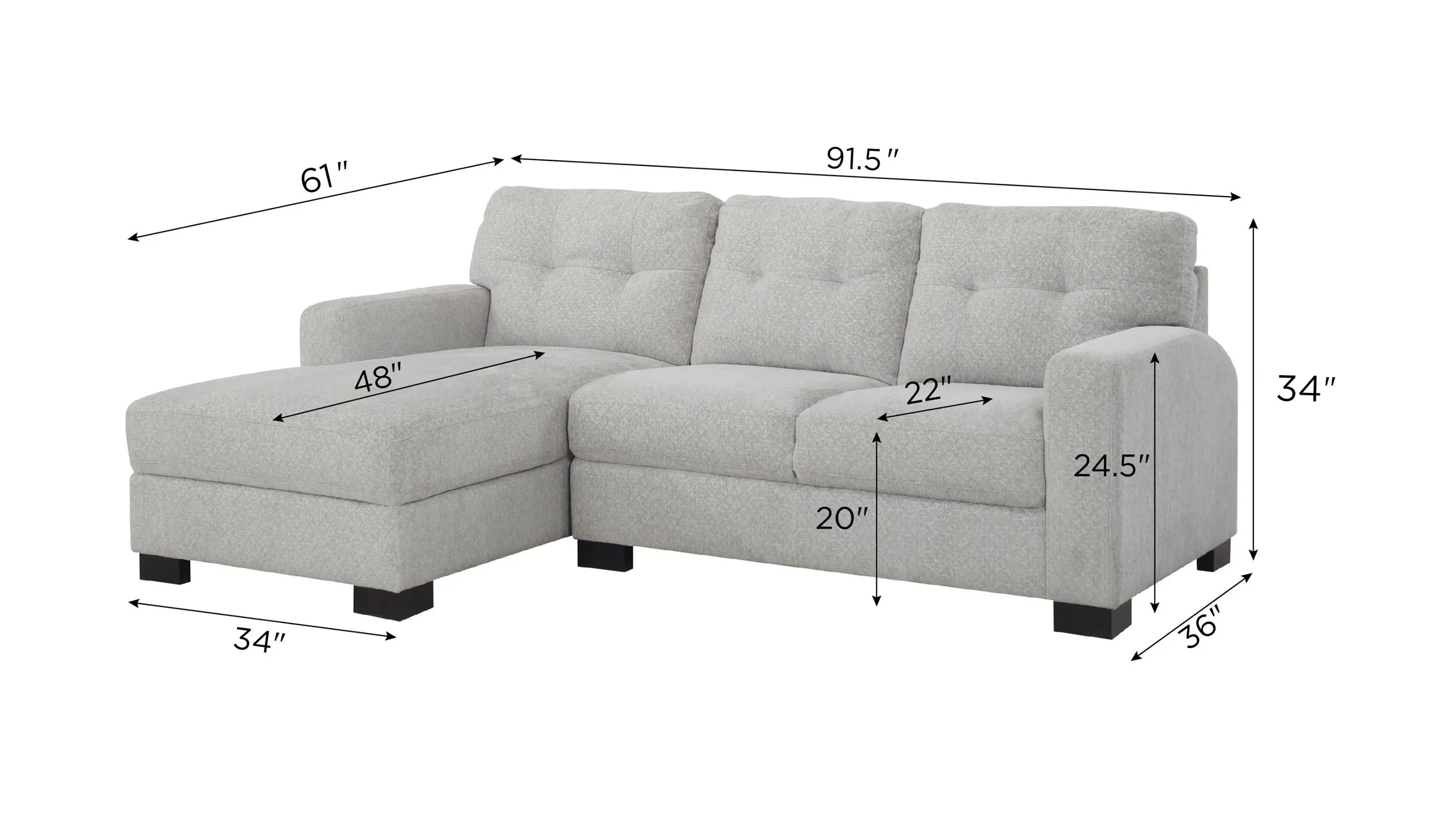 Pierce 2-pc. Sofa Chaise | Raymour & Flanigan