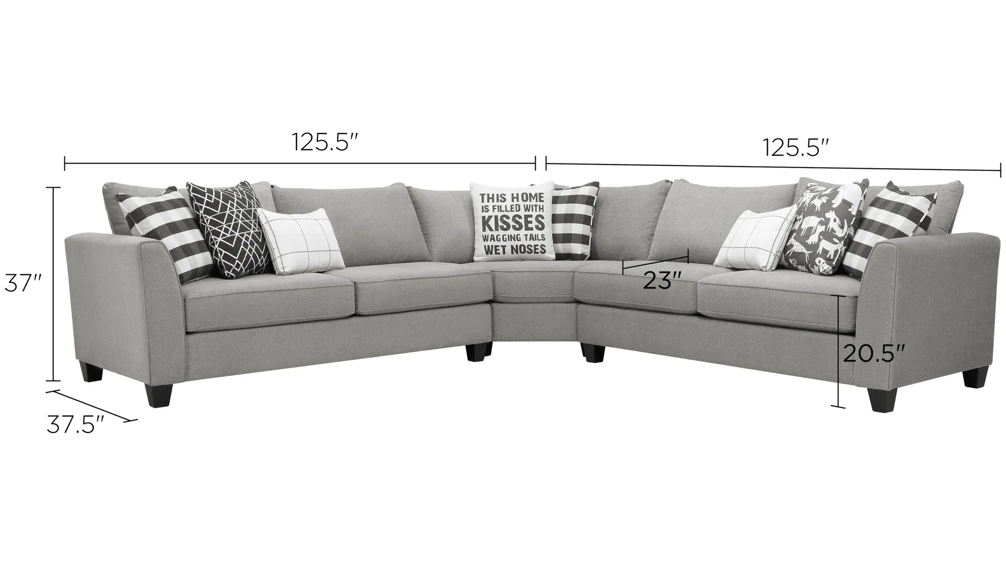 Raymour and flanigan gray sectional store