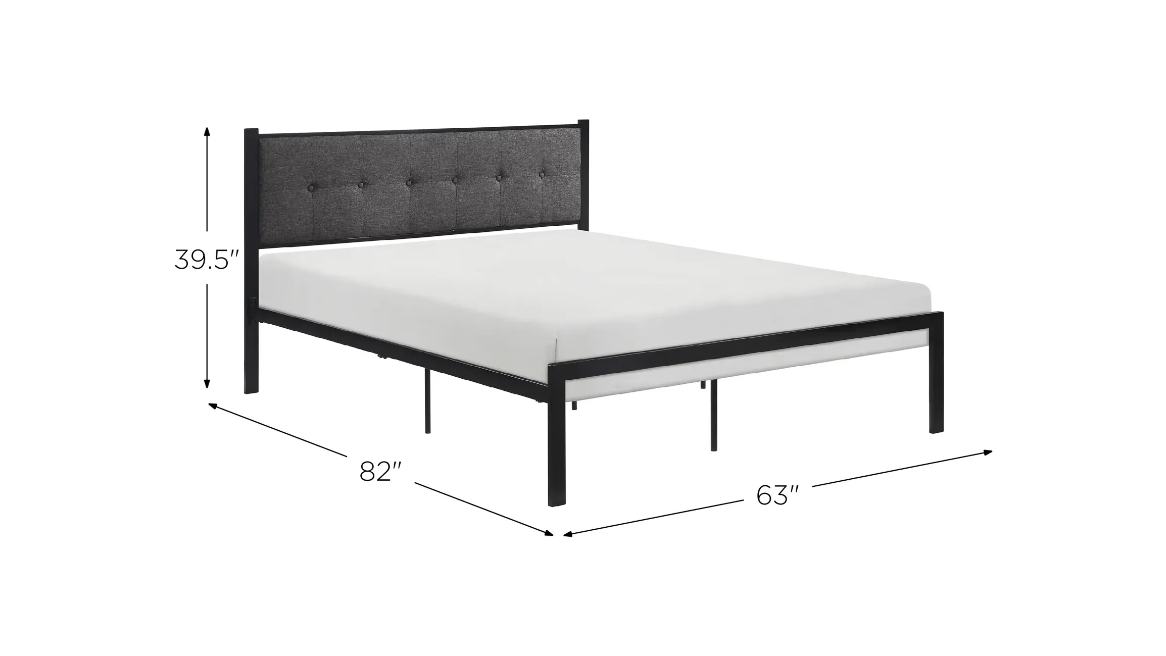 Faustina Queen Metal Platform Bed | Raymour & Flanigan