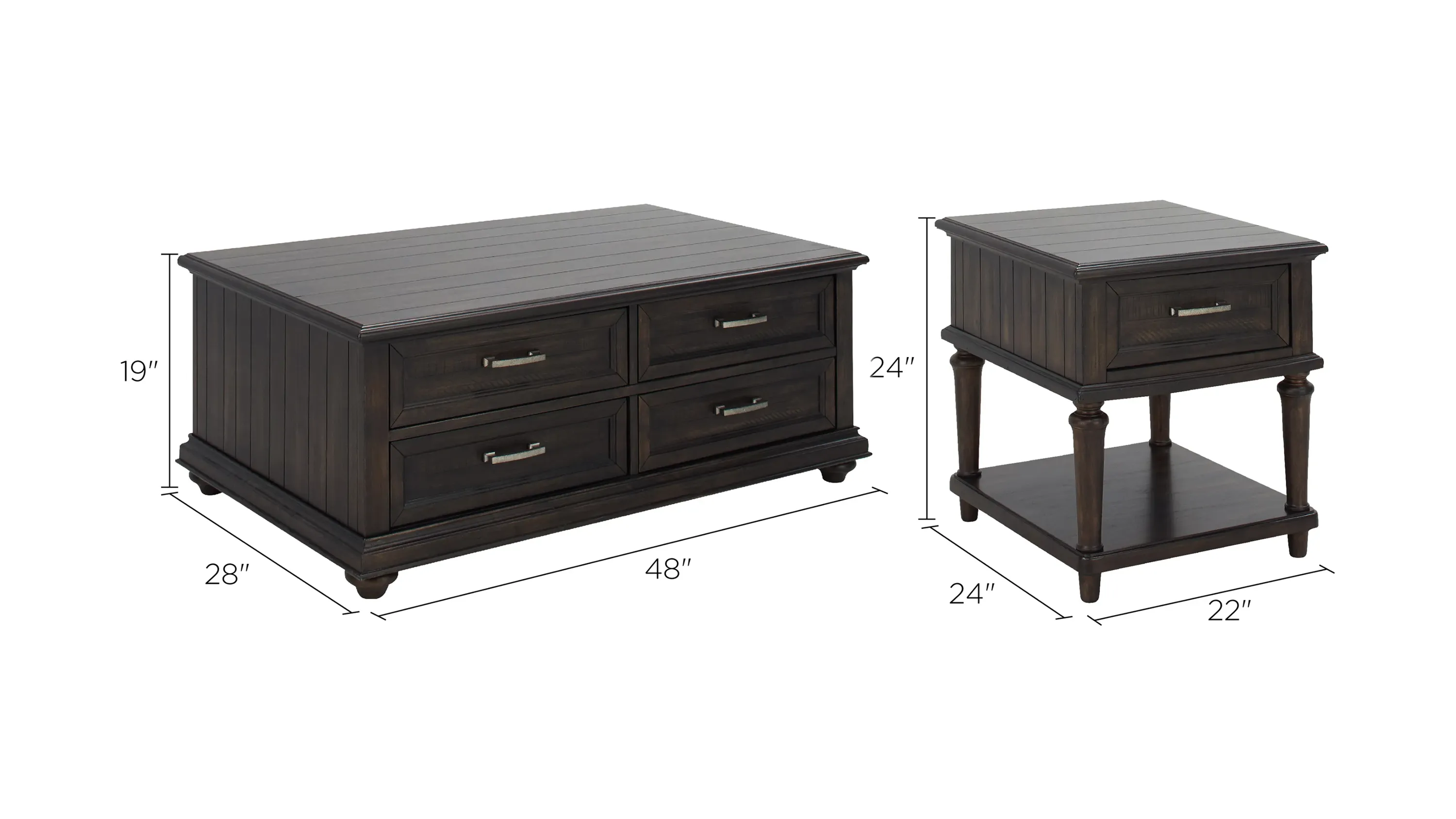 Larkin 3PC Occasional Table Set | Raymour & Flanigan