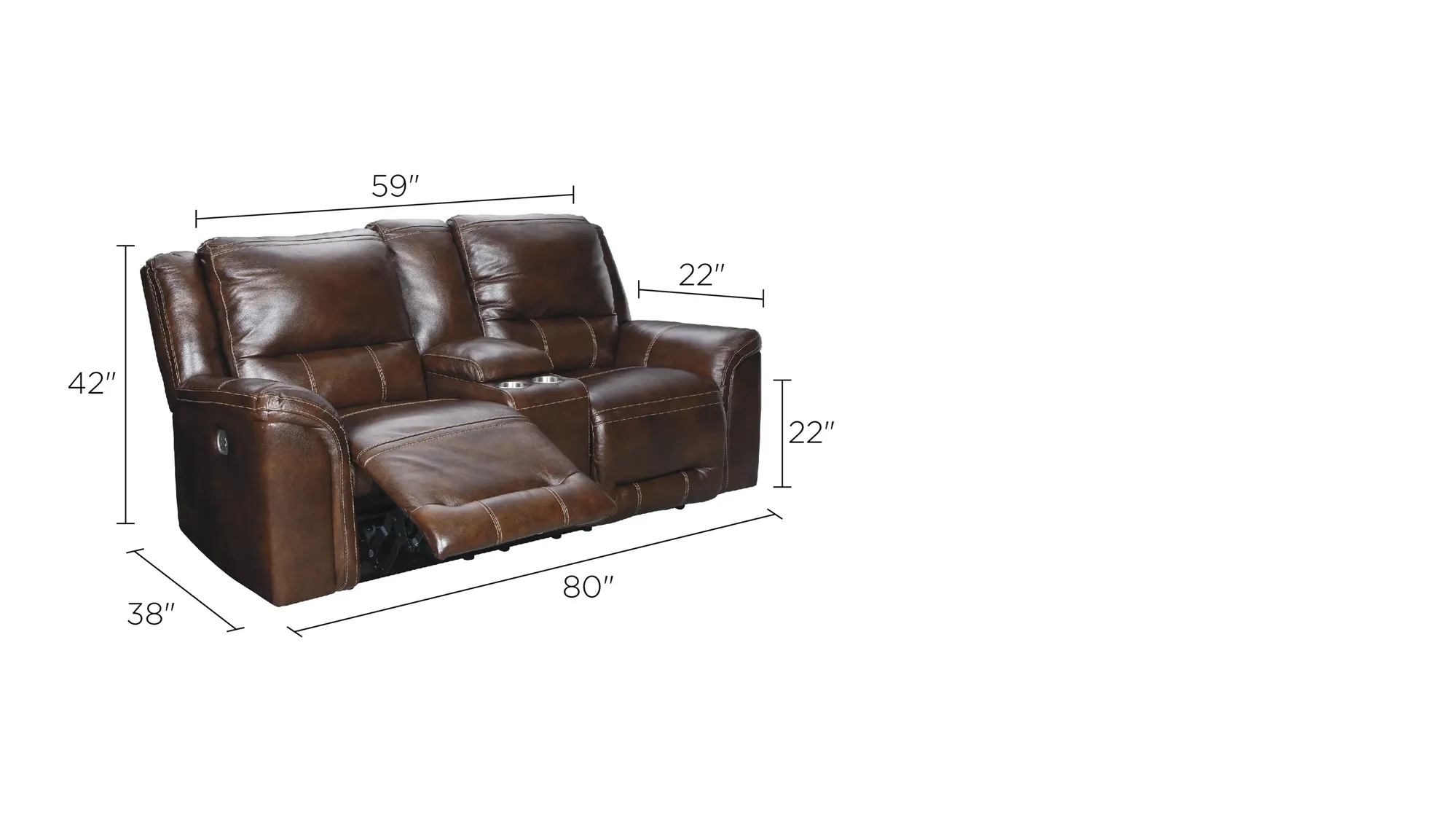 Lydia Power Reclining Loveseat w/Power Headrest | Raymour & Flanigan