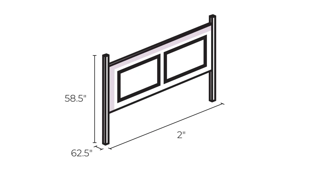 Mailene Mid-Century Queen Size Headboard | Raymour & Flanigan