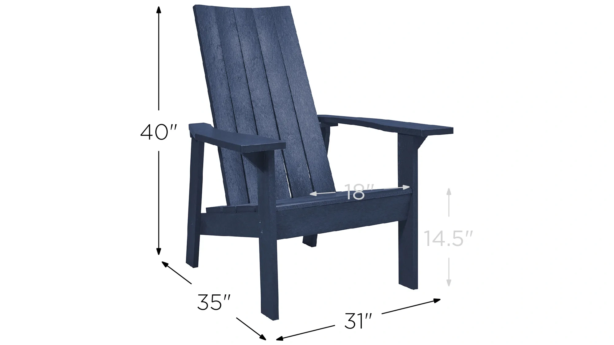 Capterra Casual Recycled Outdoor Flatback Adirondack Chair Raymour Flanigan