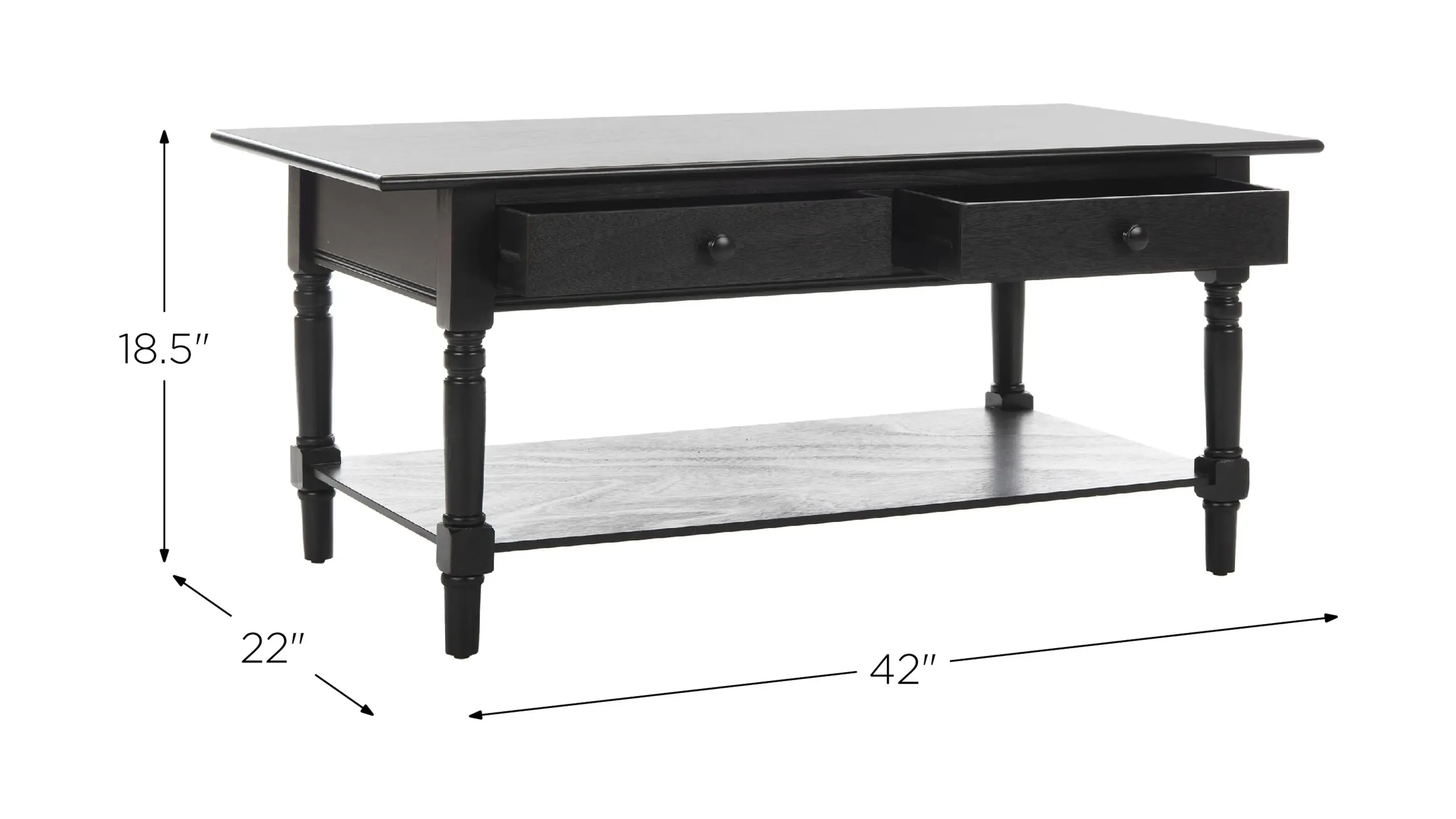 Alphonse 2 Drawer Coffee Table | Raymour & Flanigan