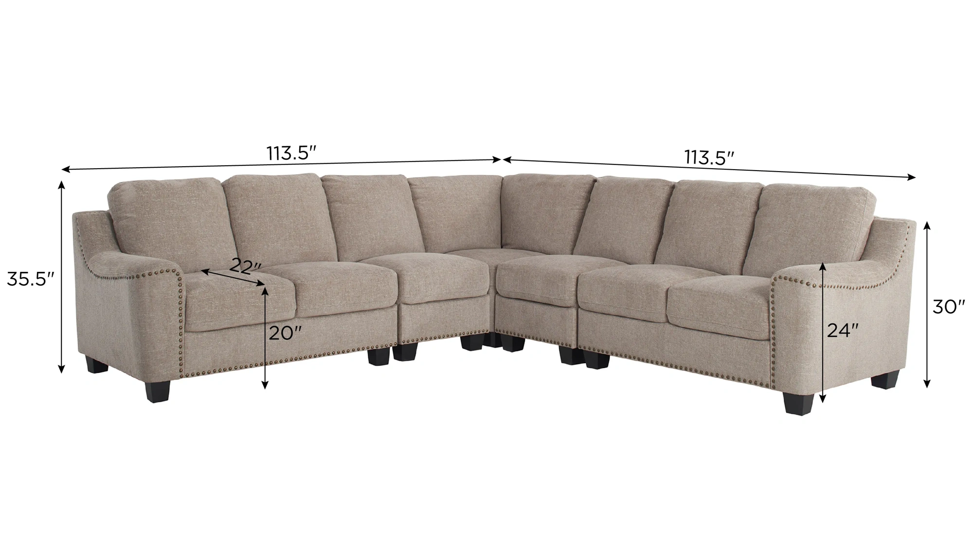 Caravan 5 pc. Sectional Raymour Flanigan