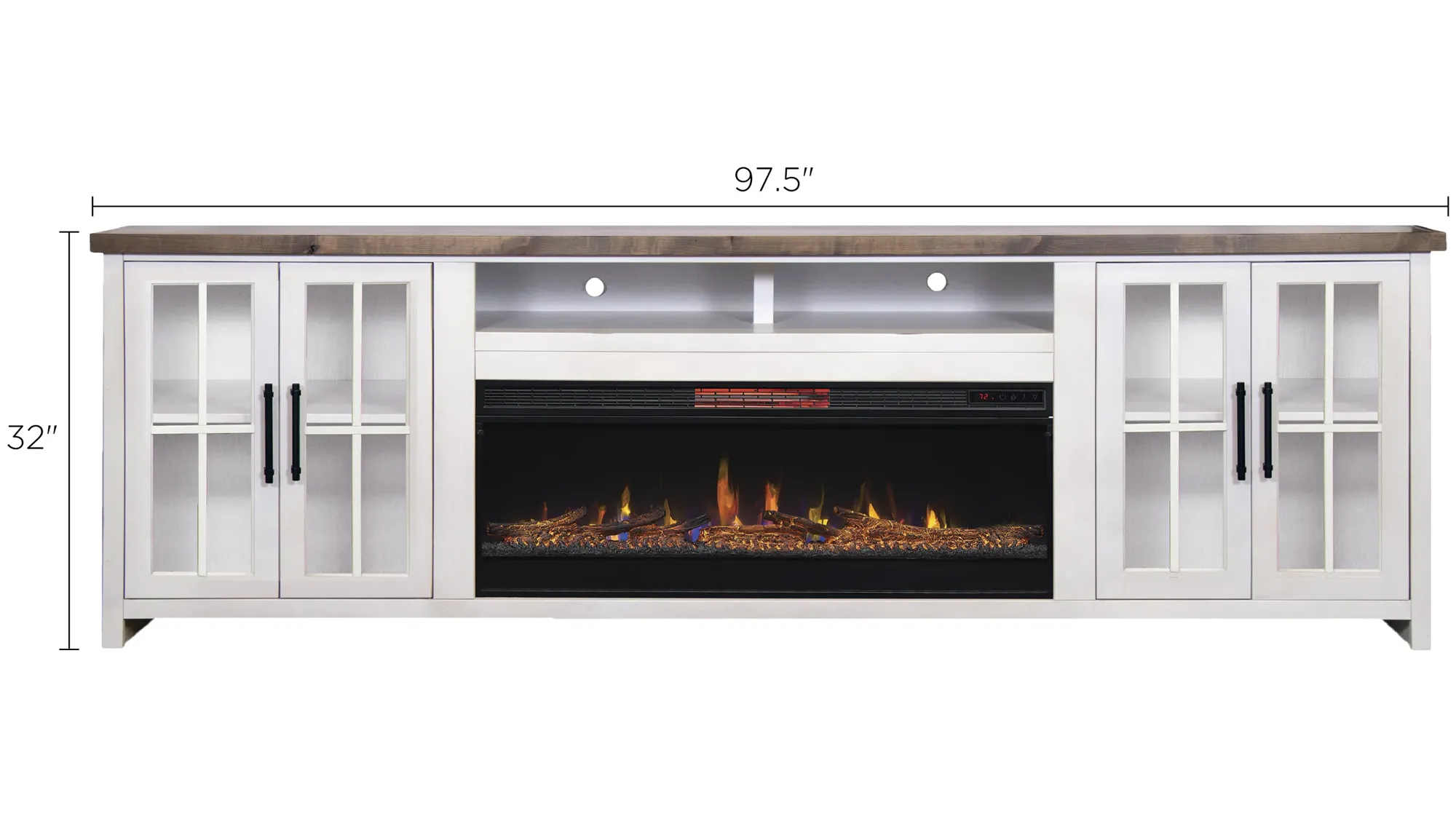 Fireplace console tv stand store