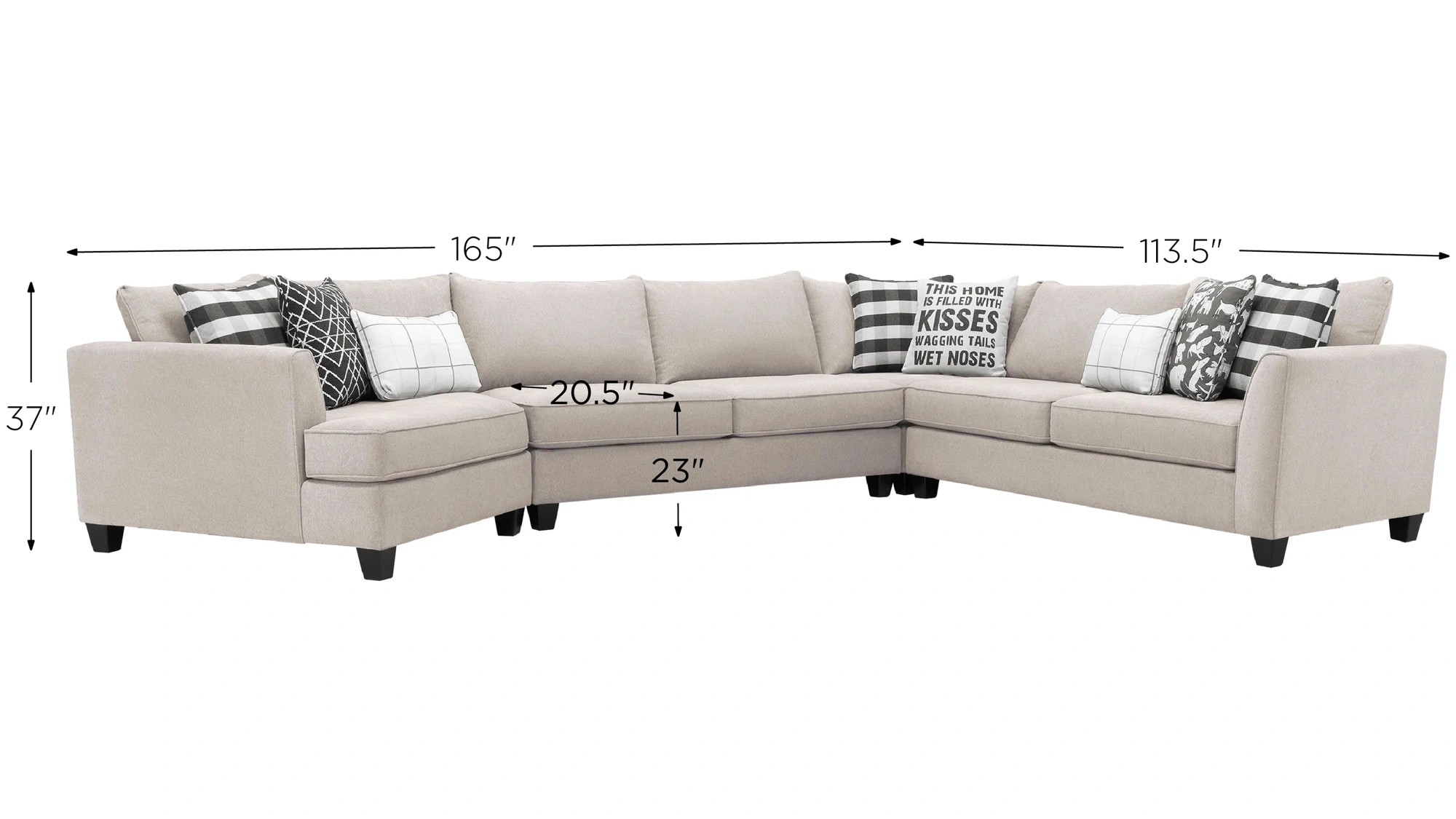 Daine 3 pc. Sectional Sofa Raymour Flanigan