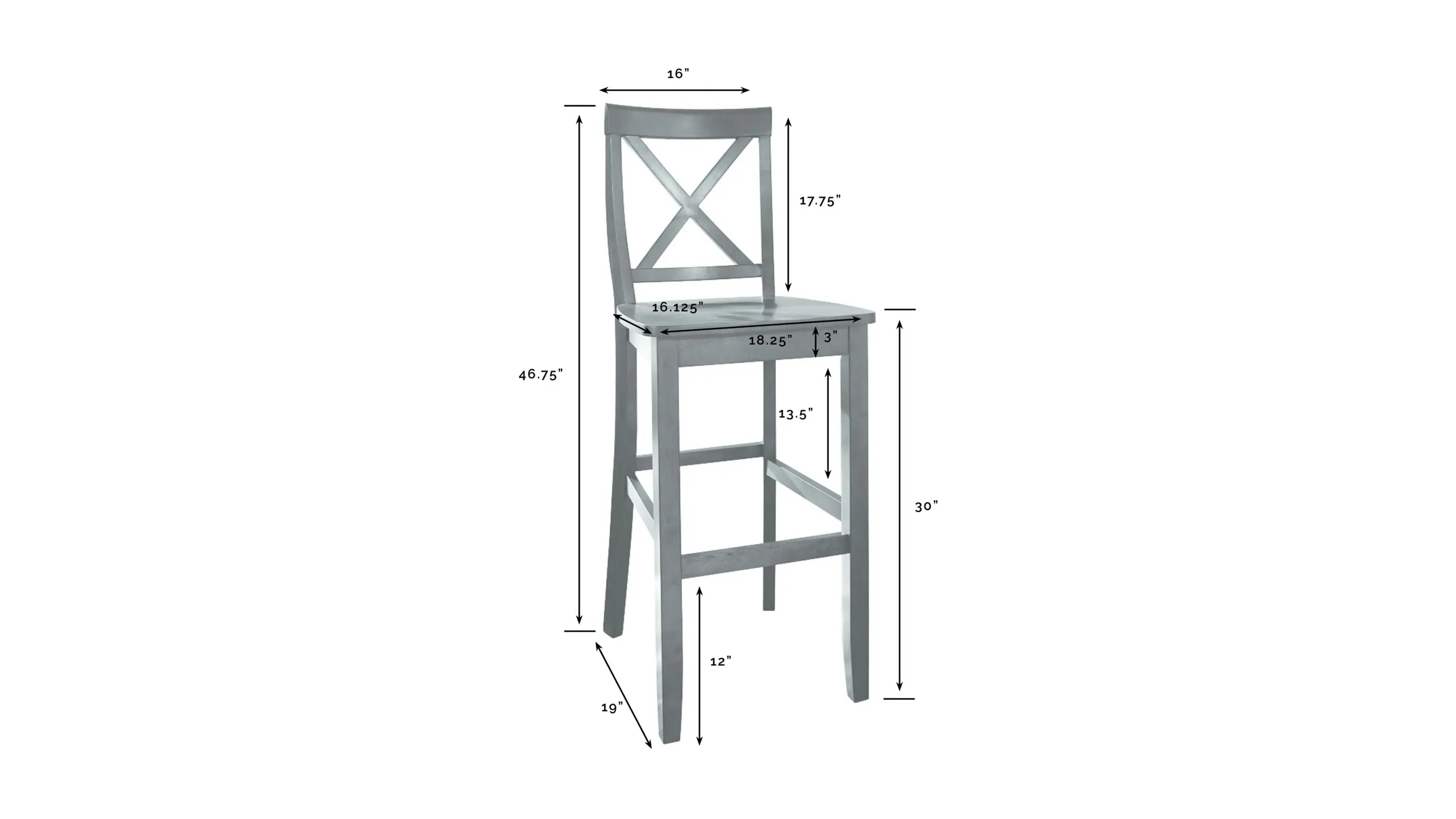 X-Back Bar Stool - Set of 2 | Raymour & Flanigan