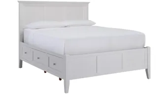 white panel bed full