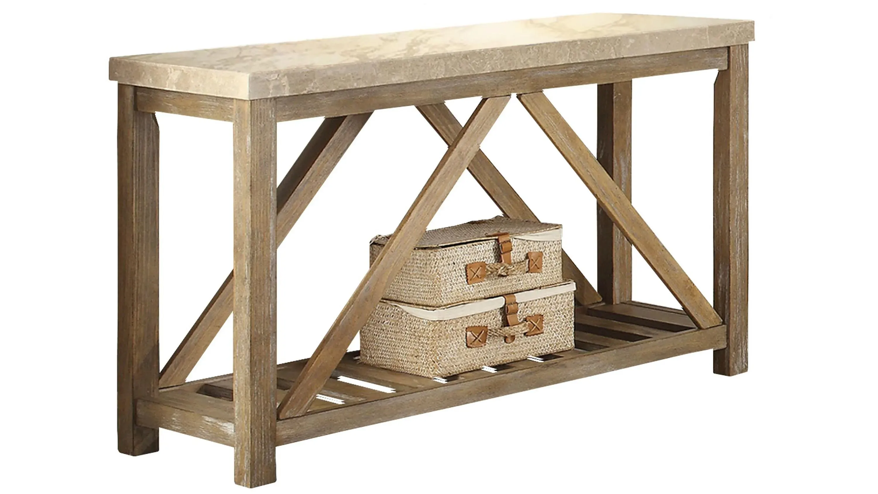 Palmdale Rectangular Marble Sofa Table