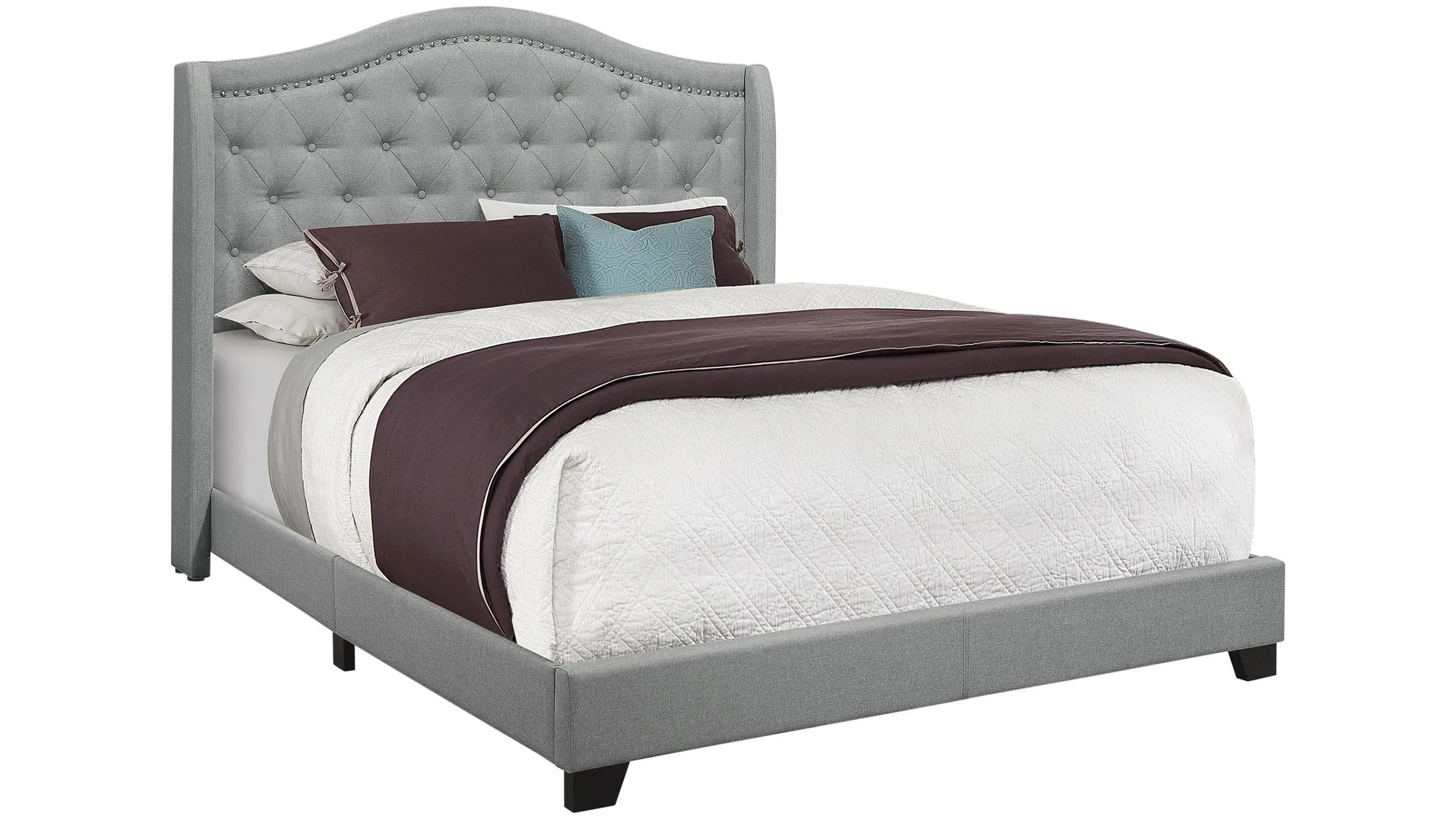 Chauncy Upholstered Queen Bed | Raymour & Flanigan