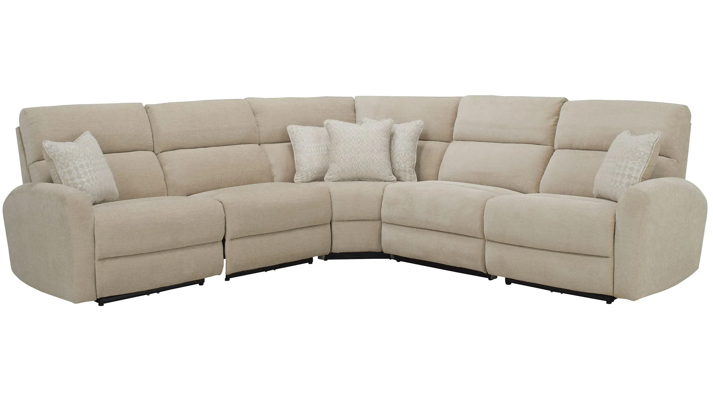 Fletcher 5 pc. Power Sectional w Power Headrests Raymour Flanigan