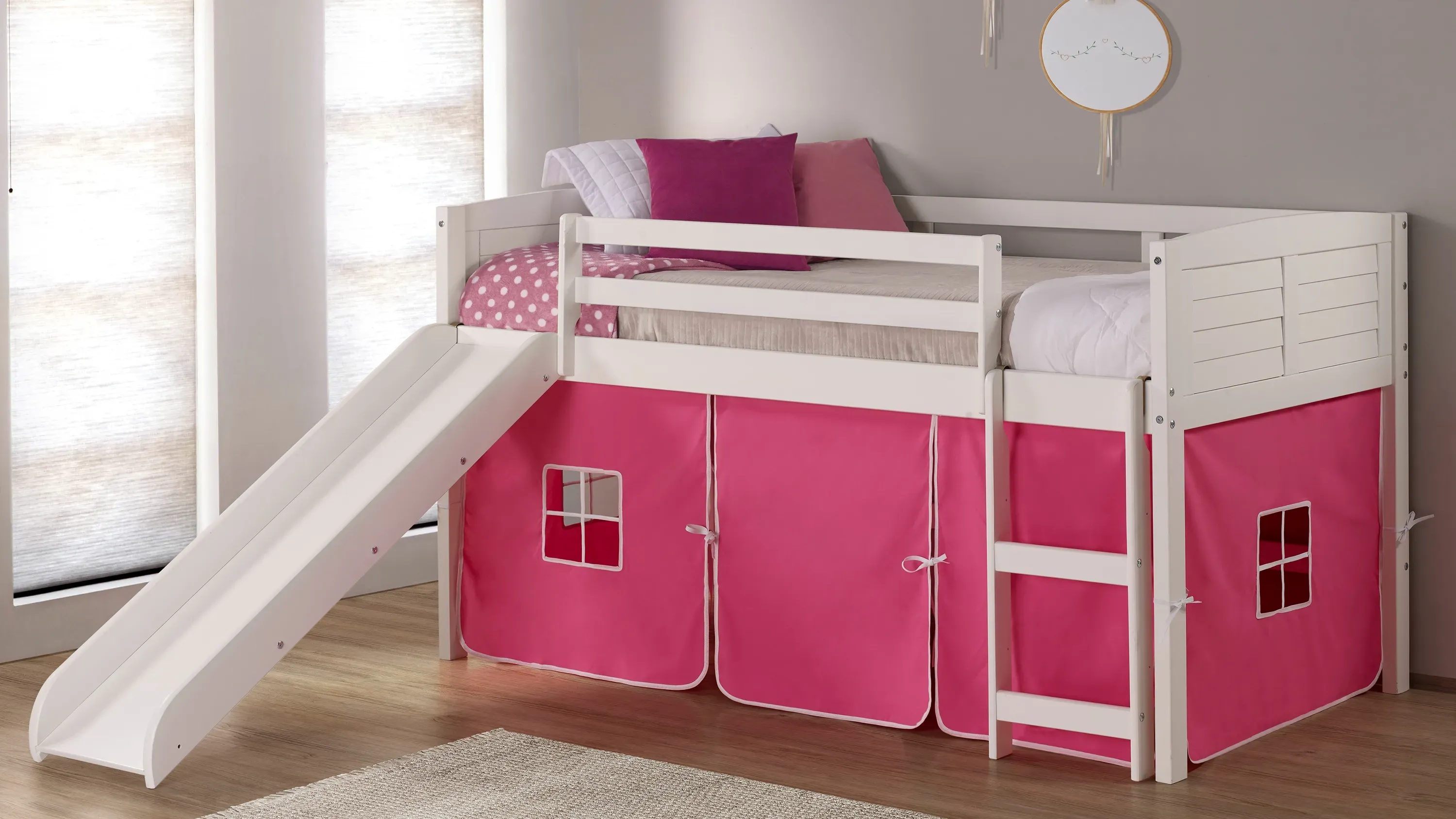 Donco bed with slide store