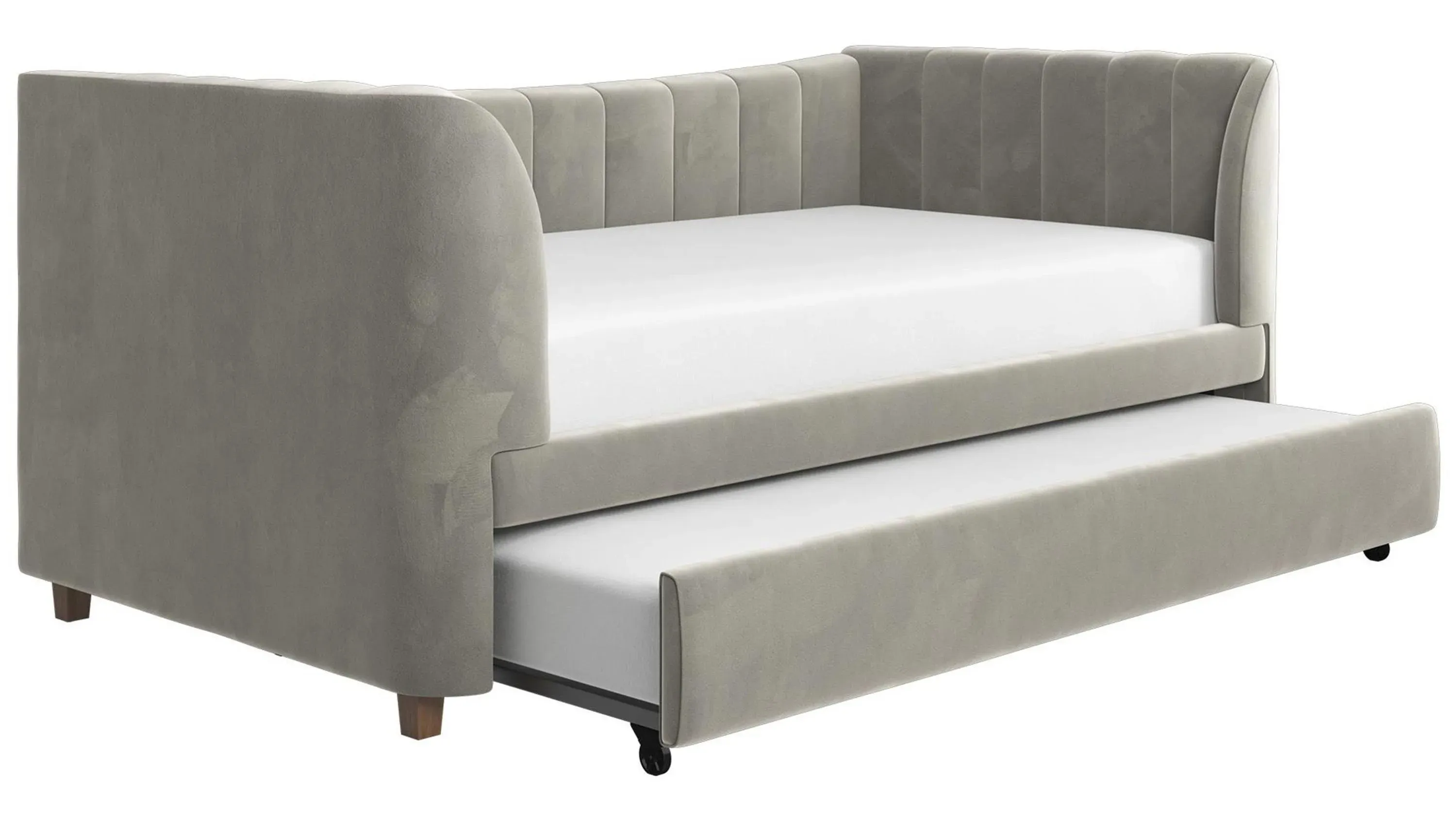 Little Seeds Valentina Upholstered Daybed with Trundle | Raymour & Flanigan