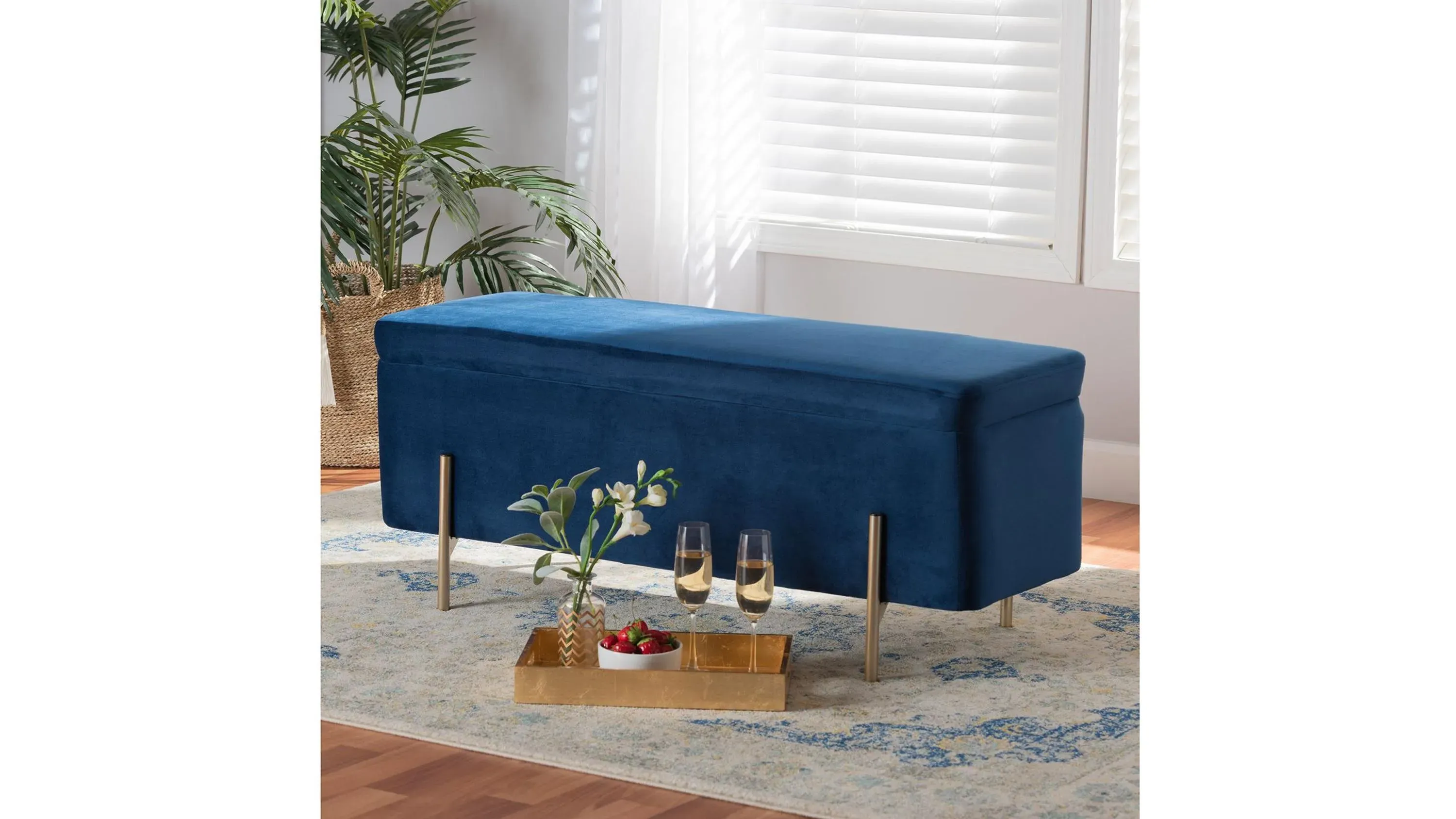 Rockwell Upholstered Storage Bench | Raymour & Flanigan