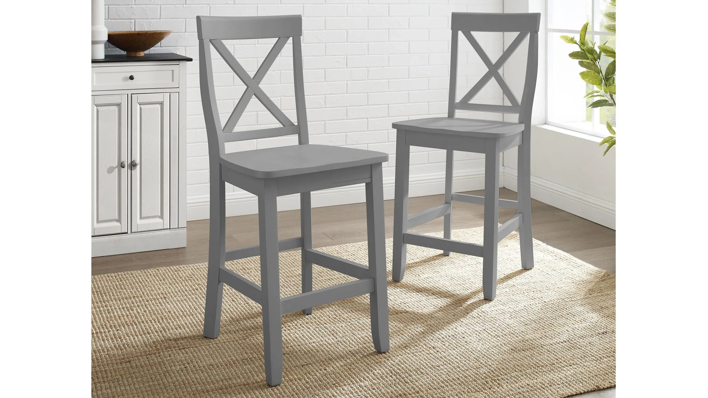 X-Back Counter Stool - Set of 2 | Raymour & Flanigan