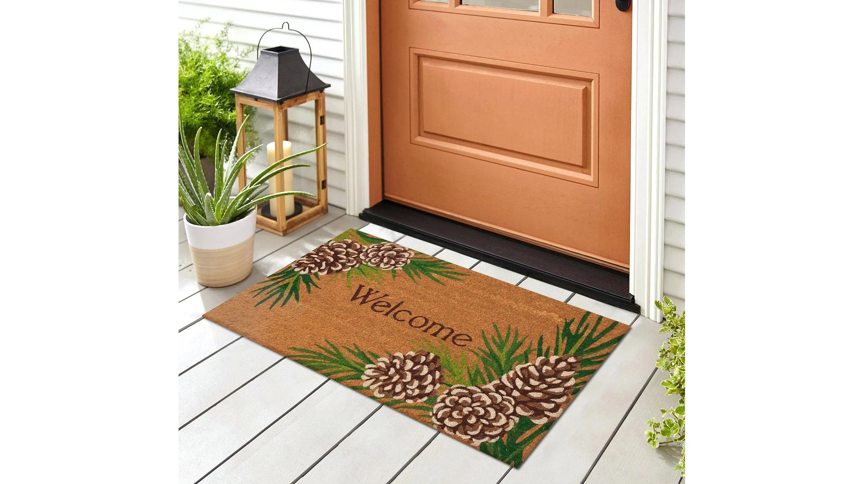 Natura Pinecone Border Mat | Raymour & Flanigan