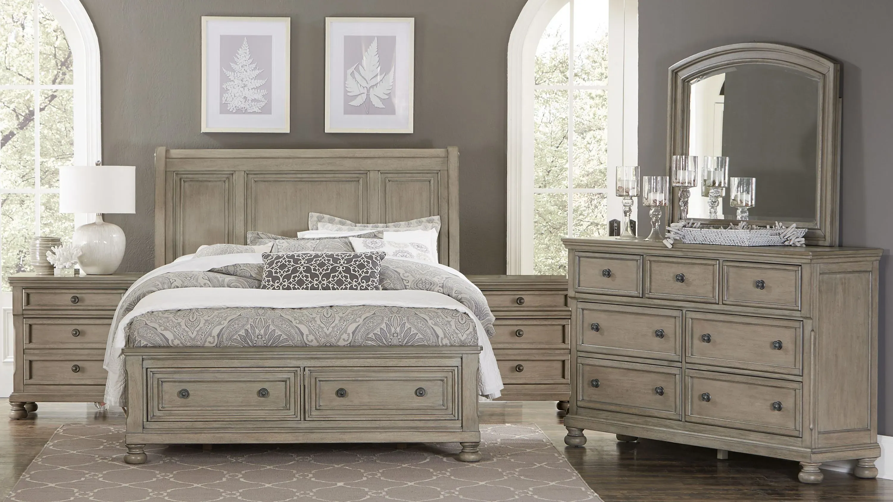 King platform storage bedroom sets store