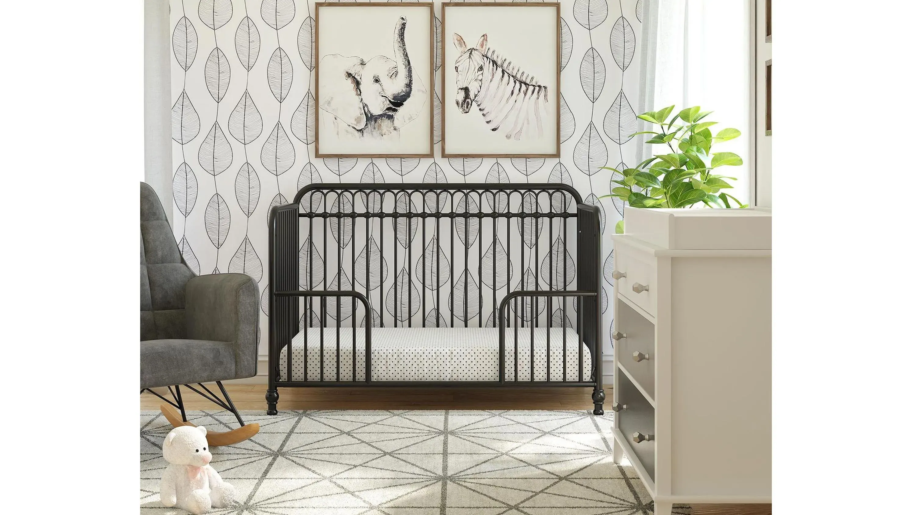 Raven 3-in-1 Convertible Metal Crib | Raymour & Flanigan