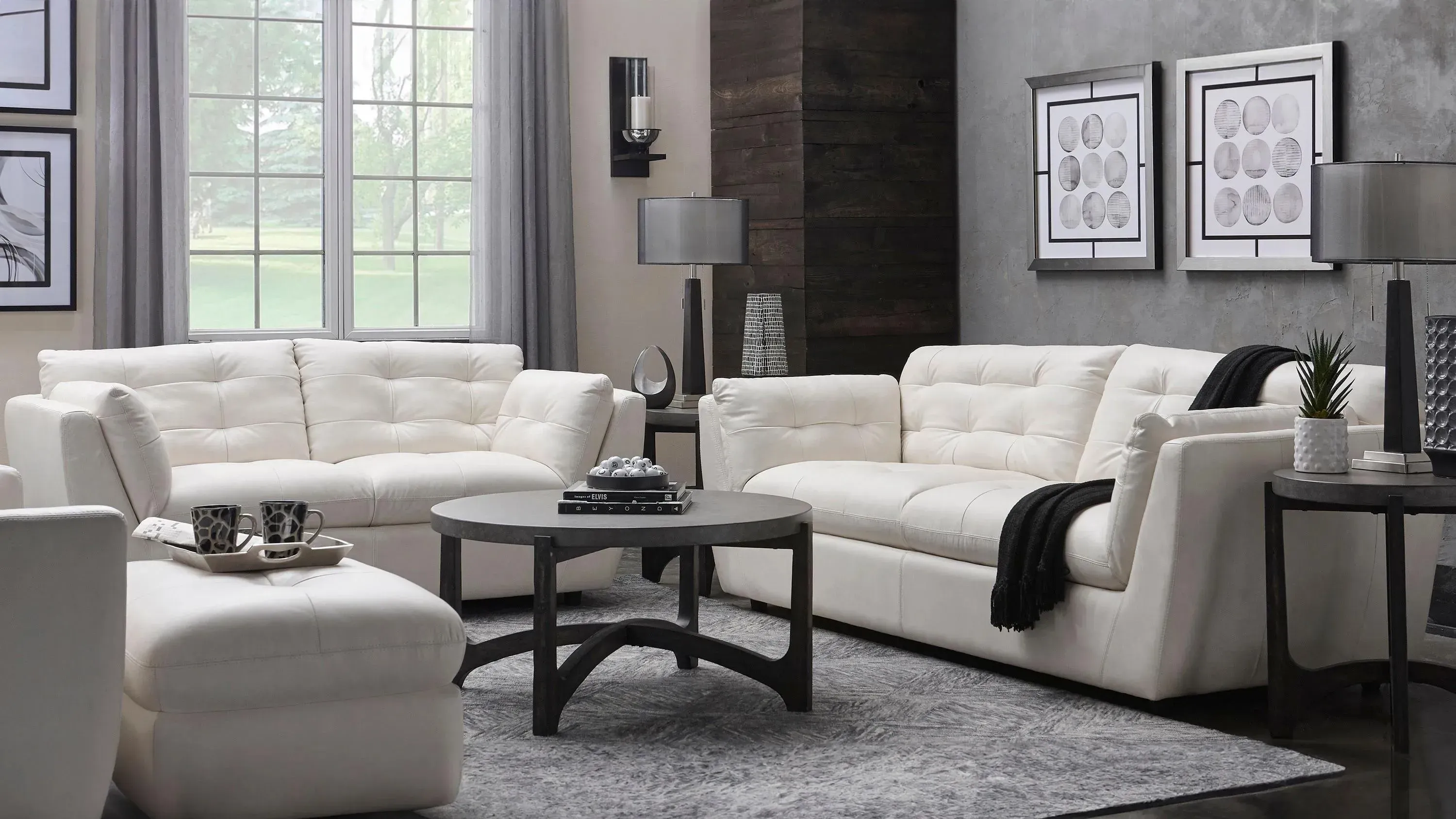 Raymour and flanigan leather living room sets store