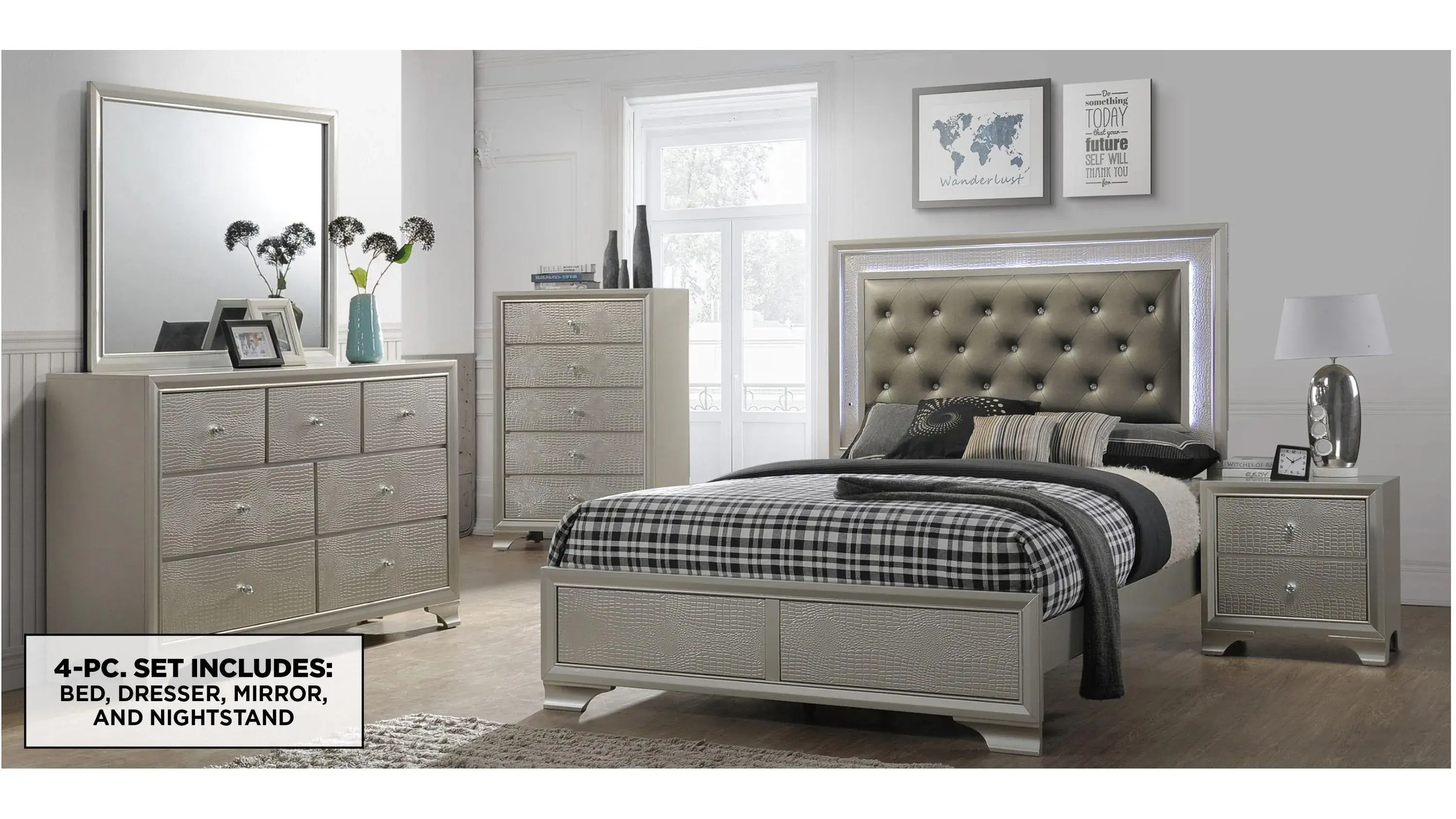 Lyssa 4-pc. Bedroom Set | Raymour & Flanigan