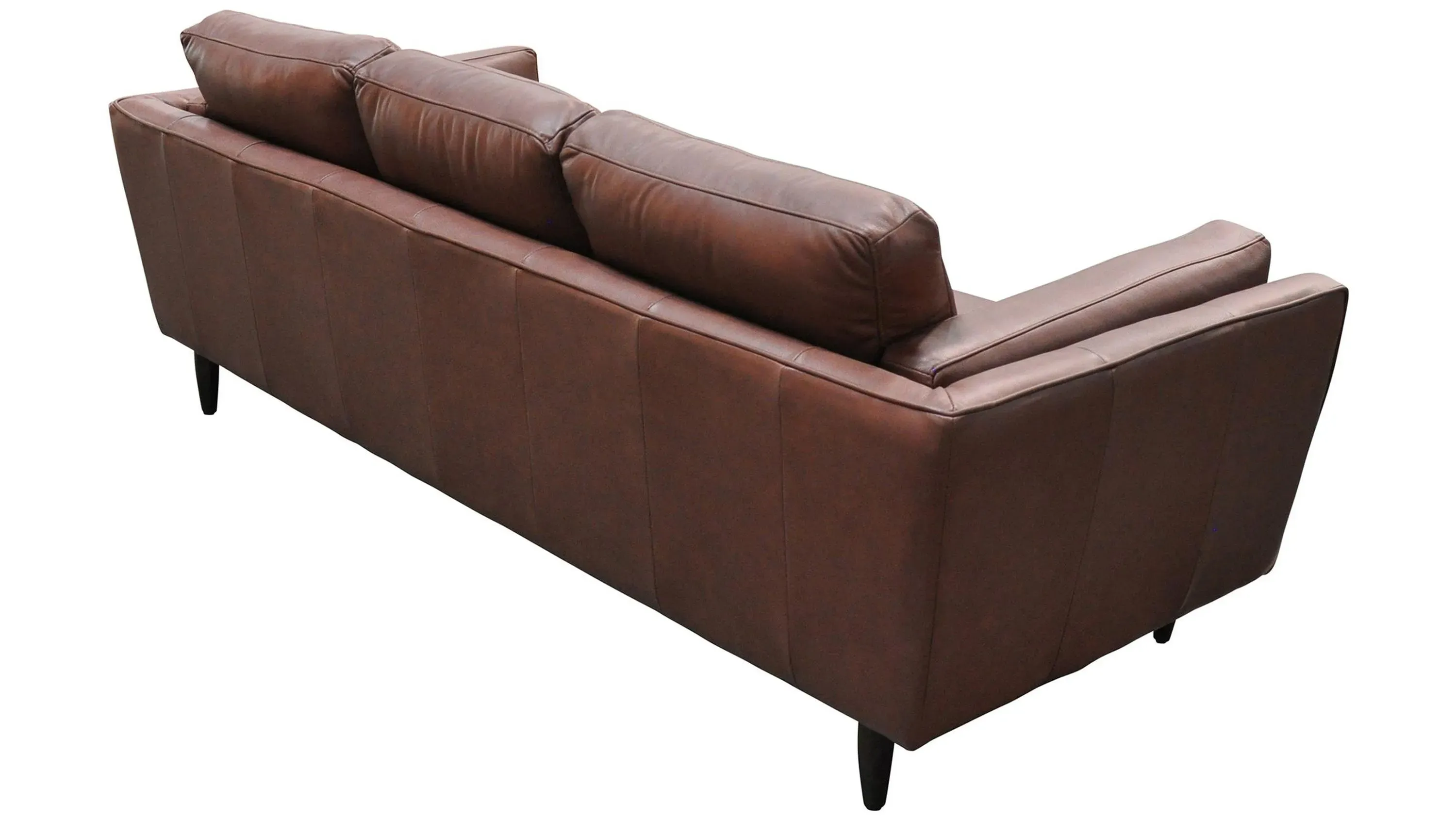pecan leather sofa