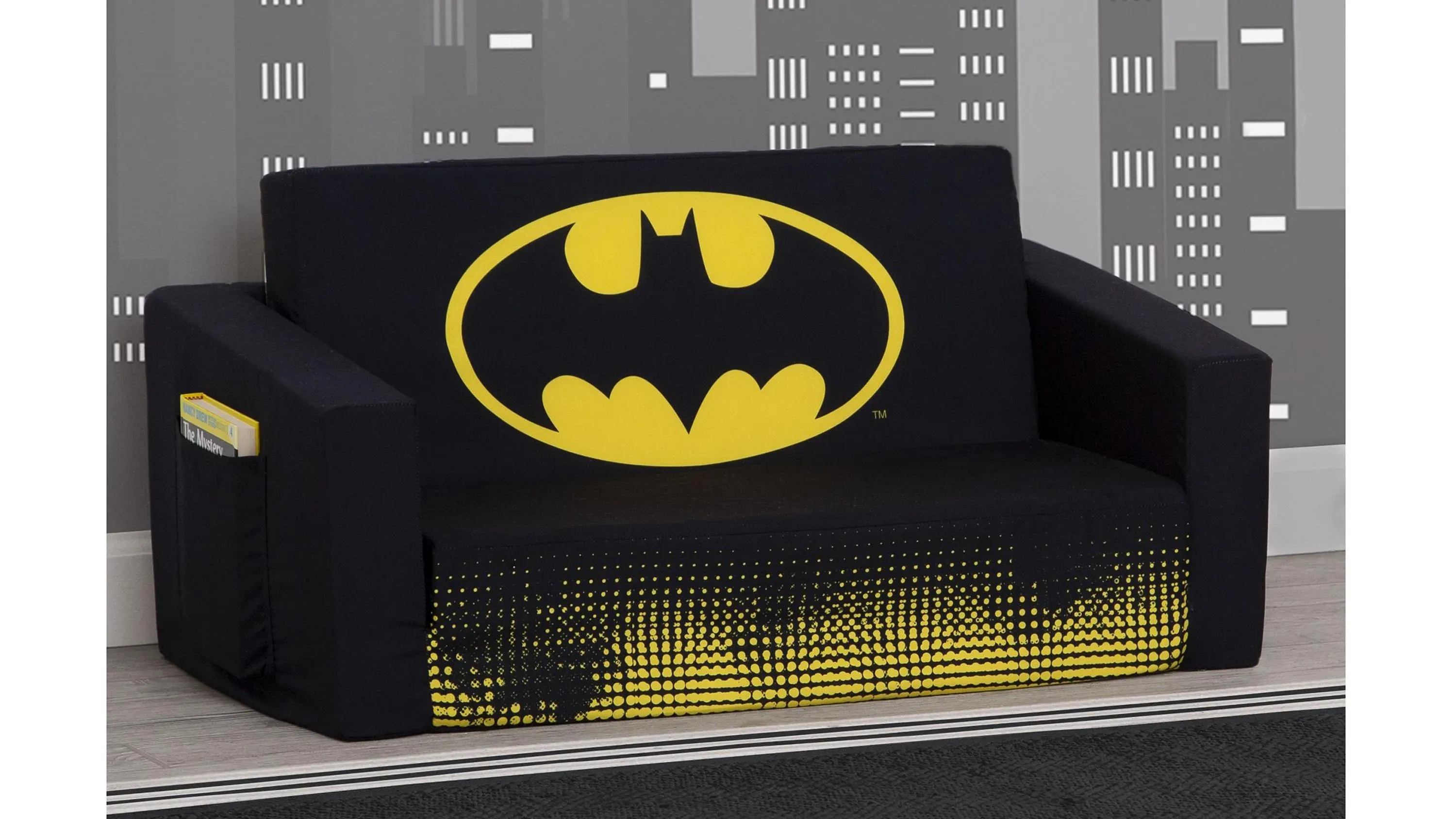 Batman Cozee Flip-Out Kids Sofa 2-in-1 Convertible Sofa to Lounger by ...