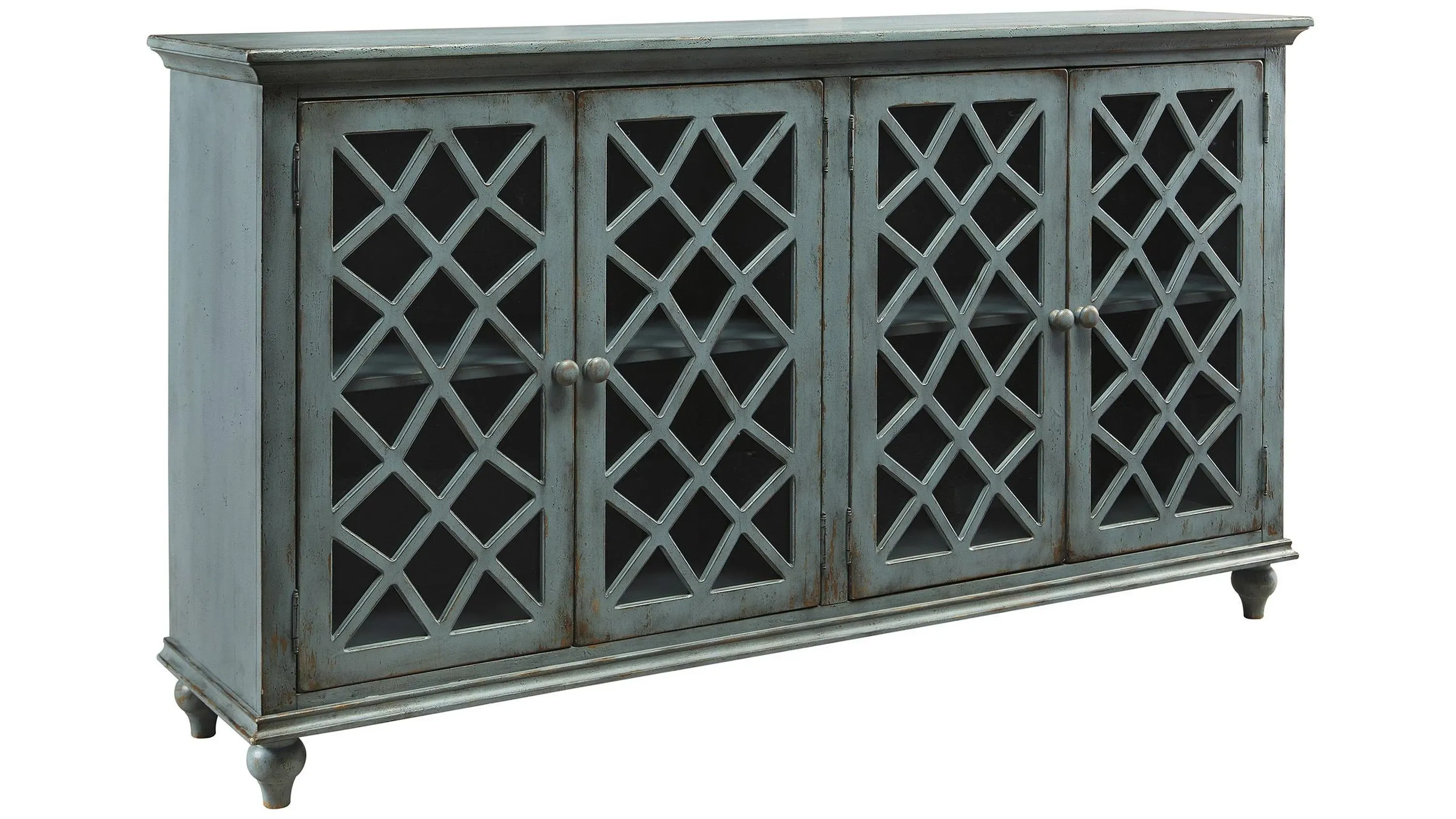 Mirimyn Console Cabinet w/ Lattice Doors | Raymour & Flanigan